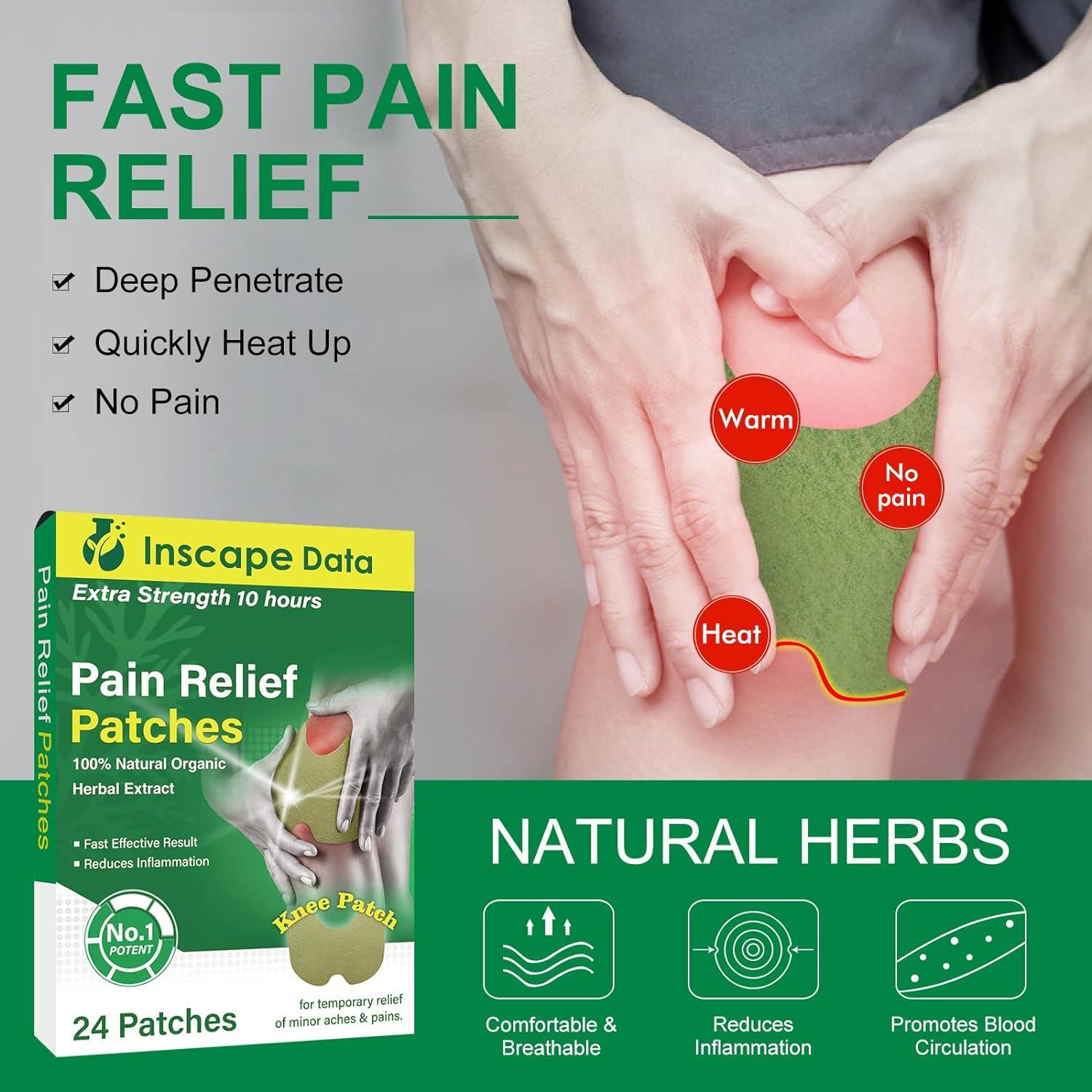 Pain Relieving Patch for Knee, Back, Neck, Shoulder & Muscle Soreness ...