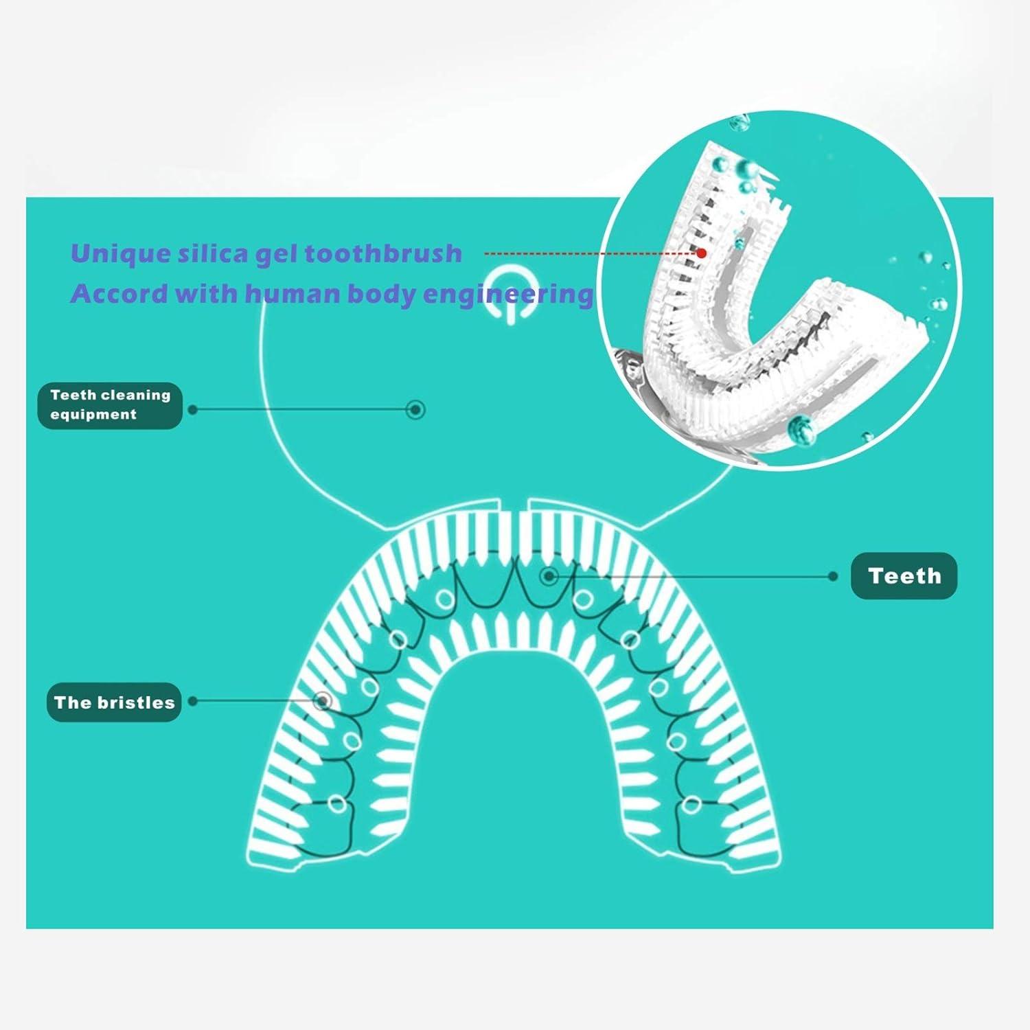 Automatic Ultrasound Toothbrush | 360 U-Shaped Electric Toothbrush for ...