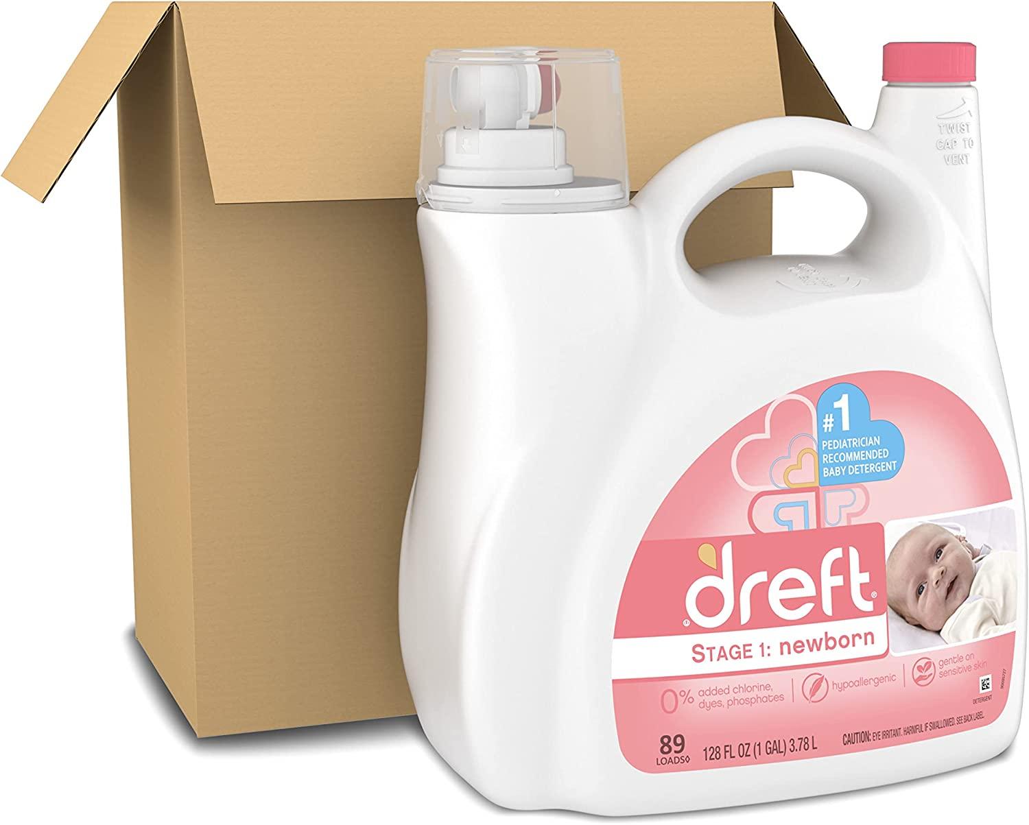 Dreft Stage 1 Newborn Baby Liquid Laundry Detergent - Pediatrician's ...