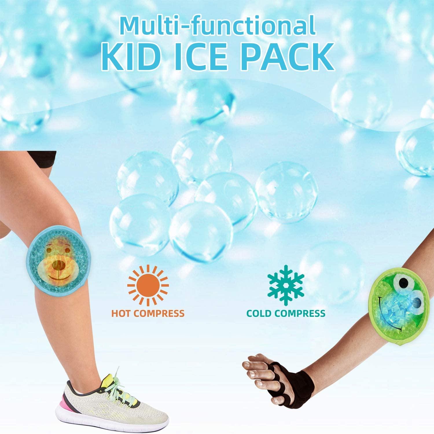 Kids Boo Boo Ice Pack 2-Pack for Fever, Pain Relief & Injuries - Green ...