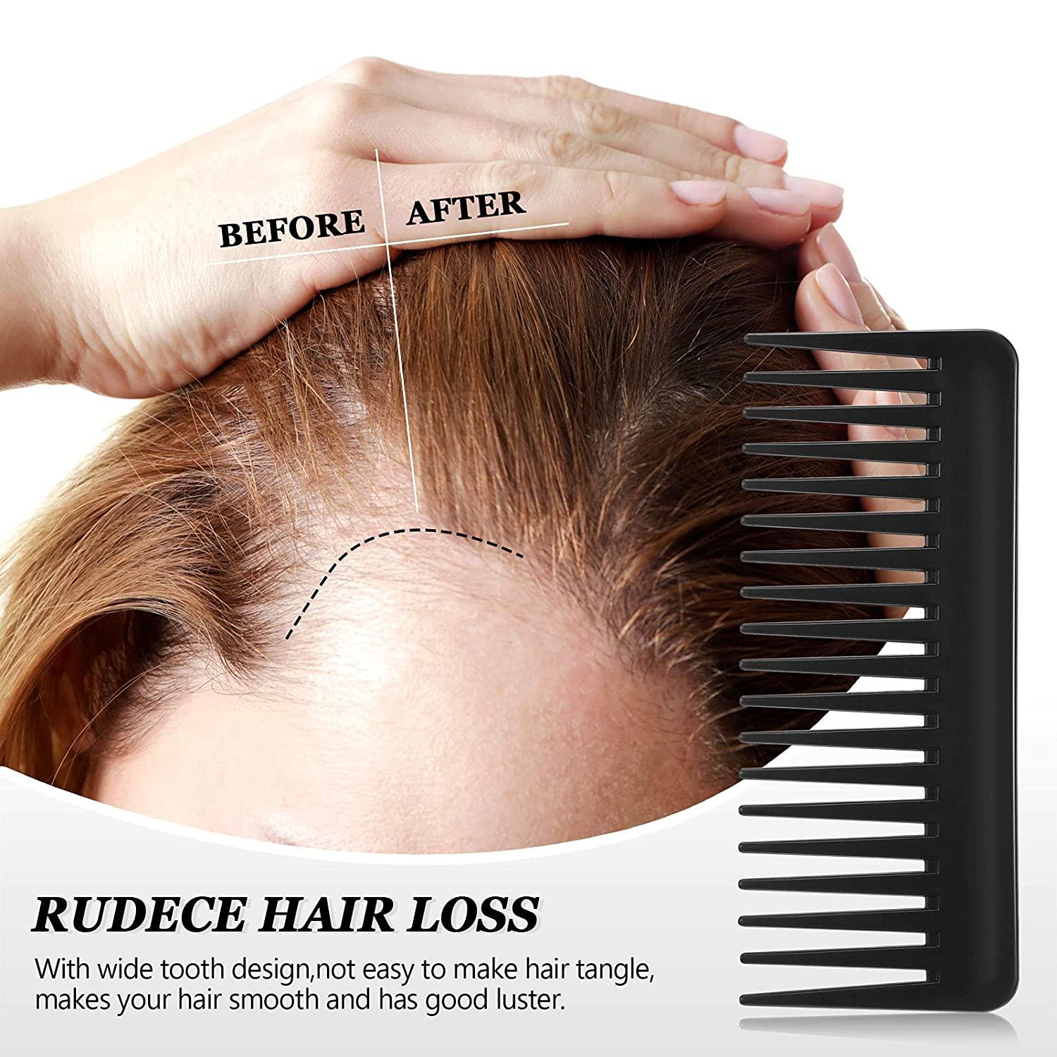 Wide Tooth Detangling Comb for Curly Hair - No Handle for Wet & Dry Use ...