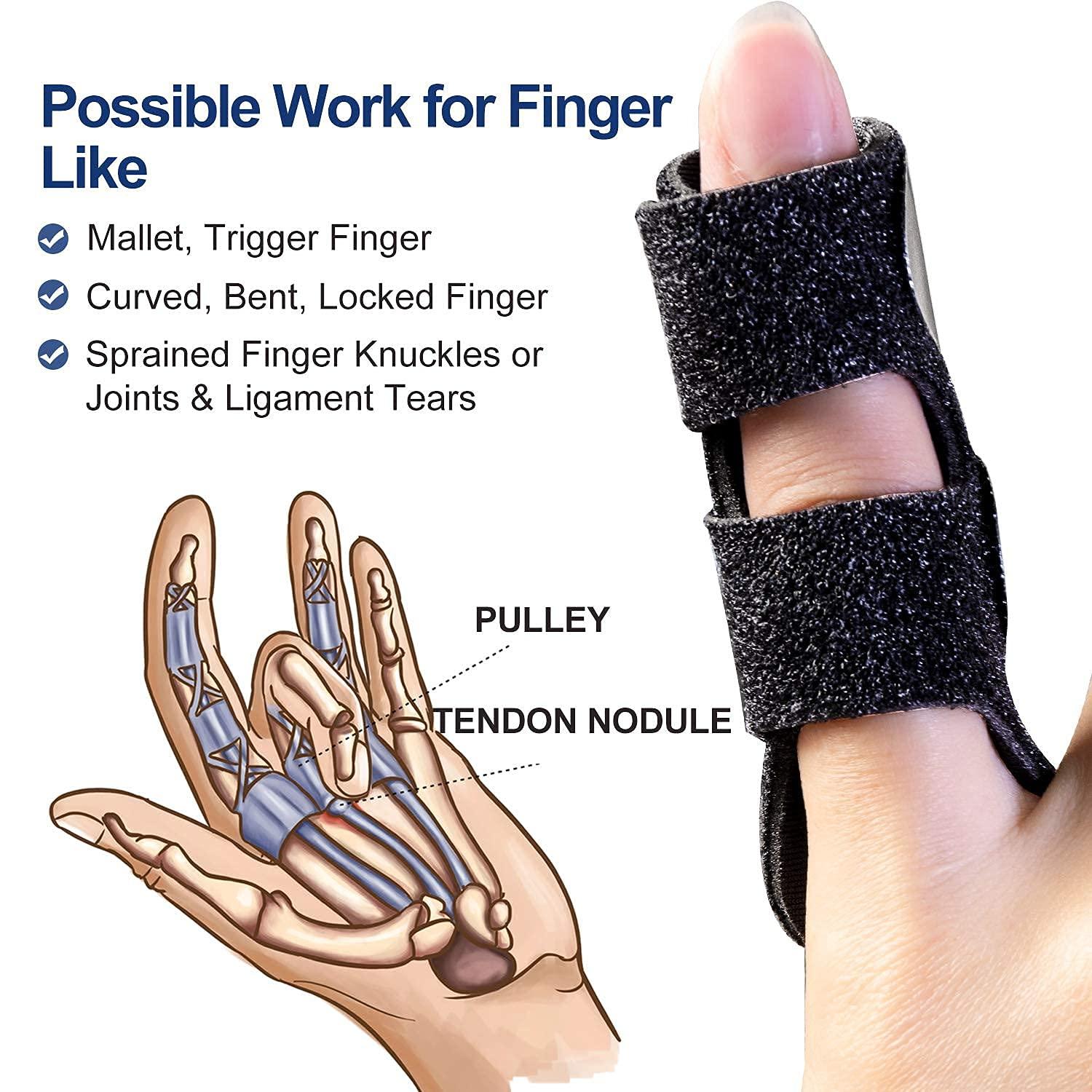 6PCS Trigger Finger Splints - Finger Brace & Support for Straightening ...