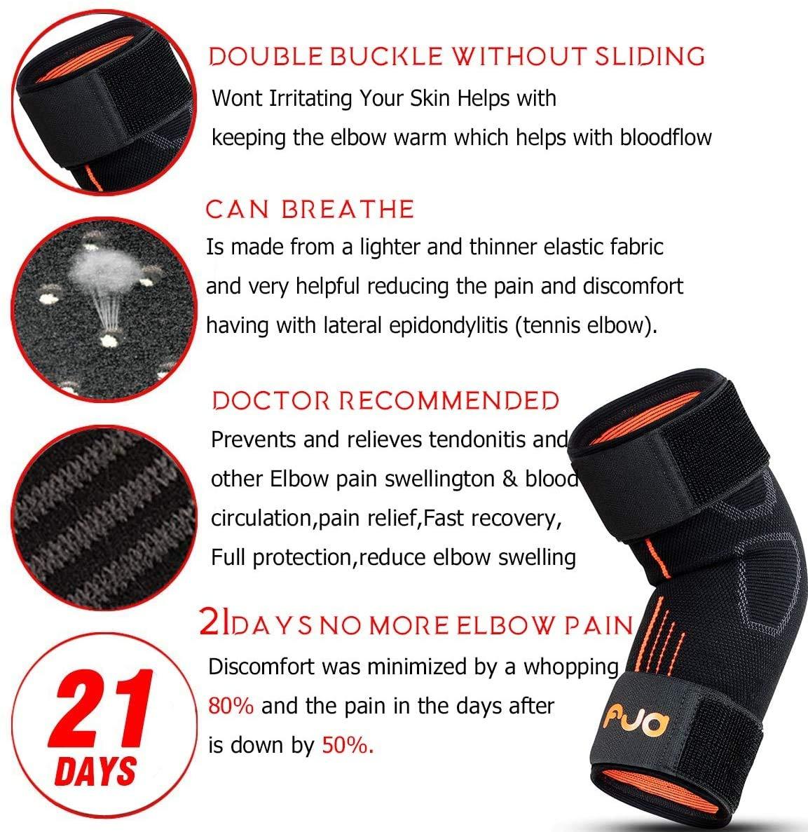 Adjustable Elbow Brace for Weightlifting - Reduce Tennis and Golfer's ...