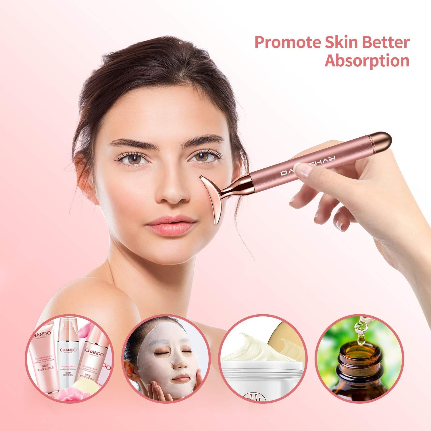 2-in-1 Electric Face Massager Roller | 24k Rose Gold 3D Roller ...