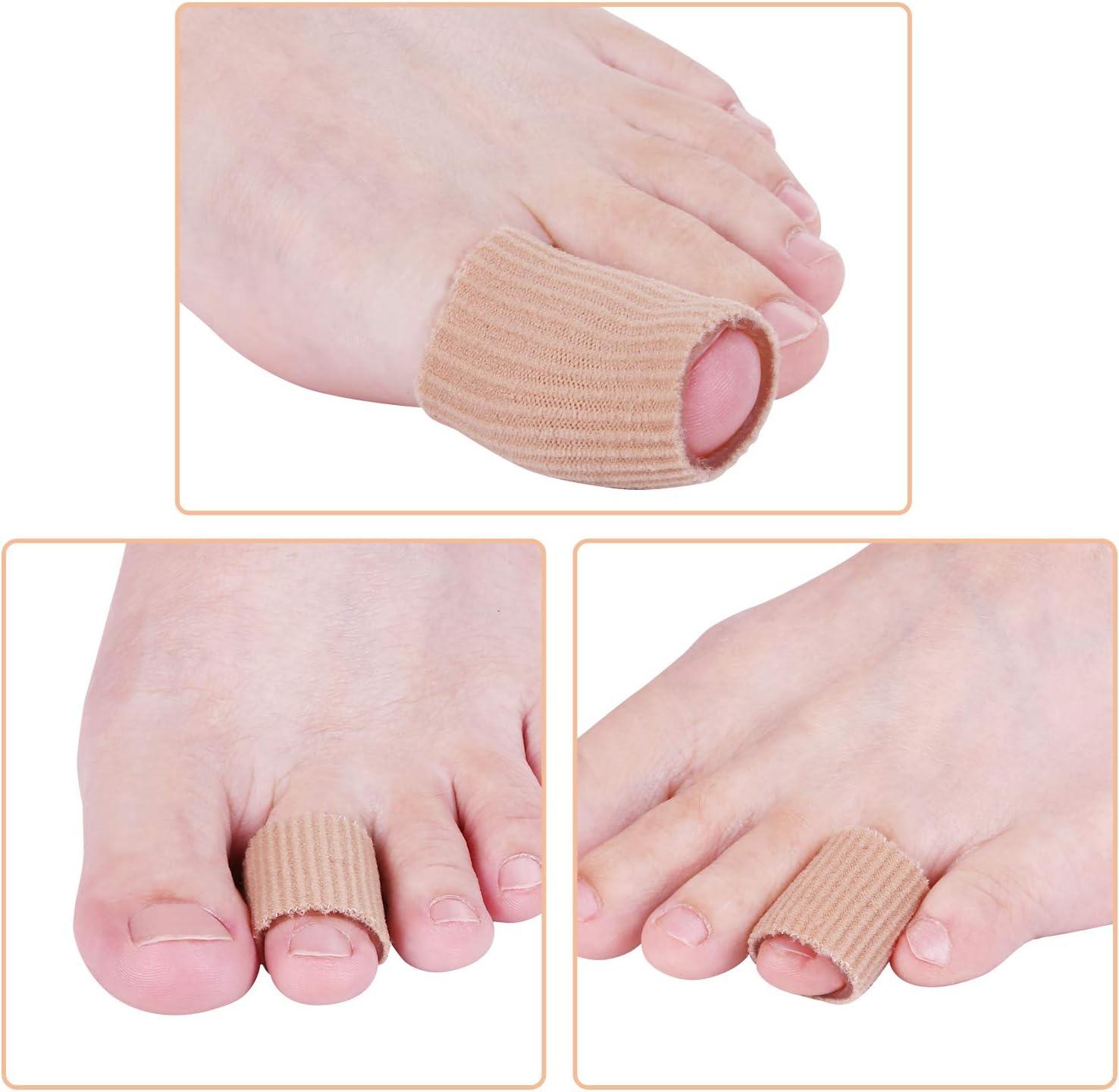 Fabric Gel Lined Toe Tubes - 6 Piece Set for Bunion, Hammer Toe, Callus ...
