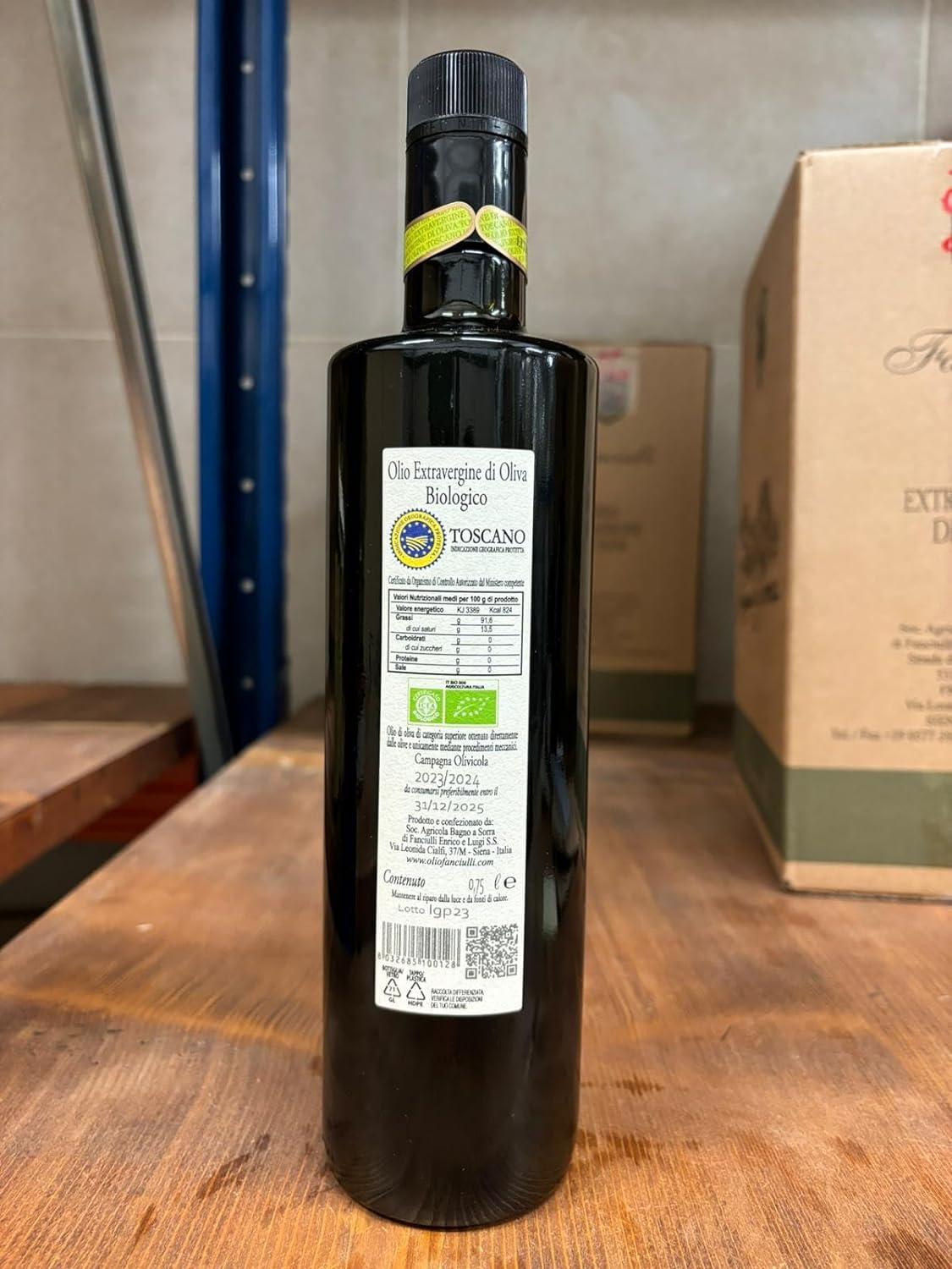 Oil Fanciulli-PGI Toscano-olive oil campaign 2023/2024-0.75L bottle ...