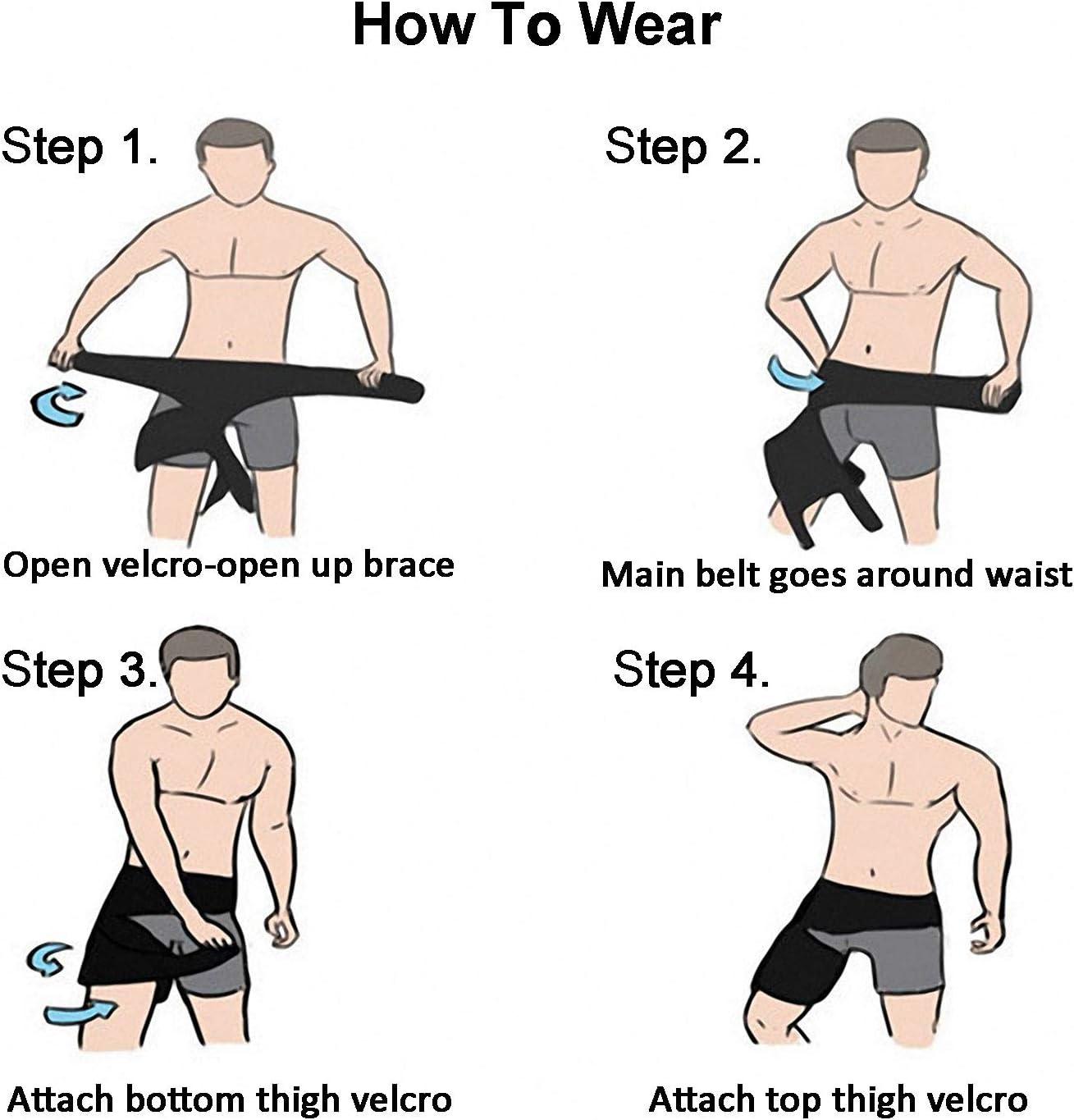 Groin Support Hip Brace for Sciatica Pain Relief - Compression Sleeve ...