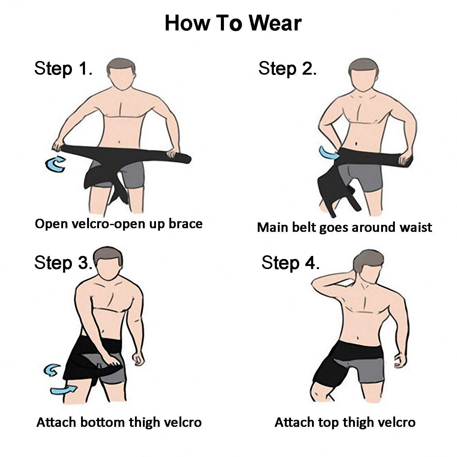 Groin Support Wrap & Hip Compression Sleeve - Adjustable Pain Relief ...