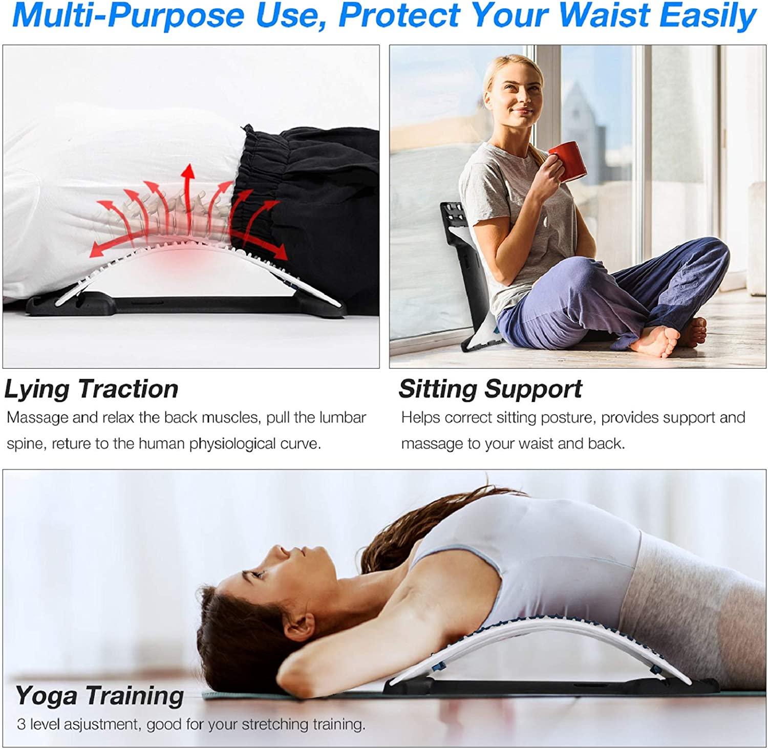 Moocoo Back Stretcher with Magnet - Lower Back Pain Relief Device ...