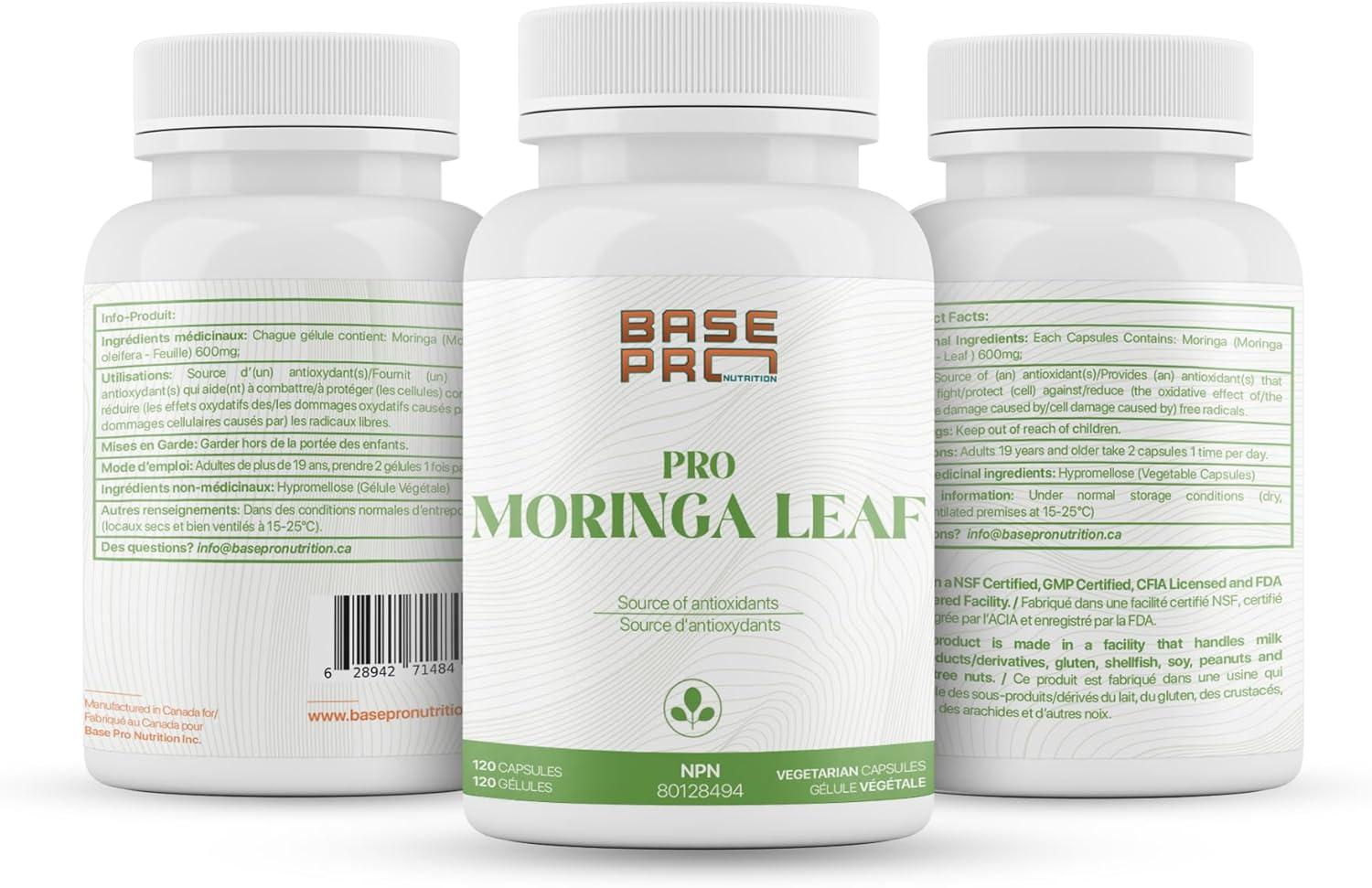 PRO Moringa Leaf Capsules - 120 CAPSULES | Moringa Leaf 1200mg per ...