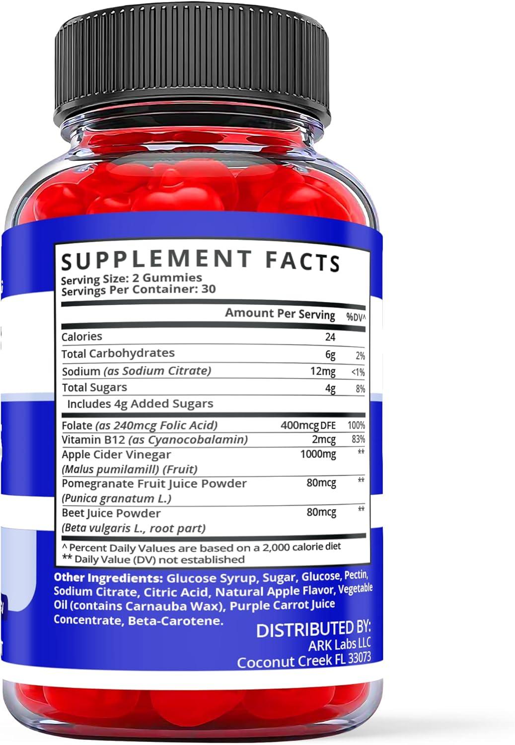 Rapid Cut 100 Keto Gummies - 3 Pack Vegan Formula with ACV, Vitamin B12 ...