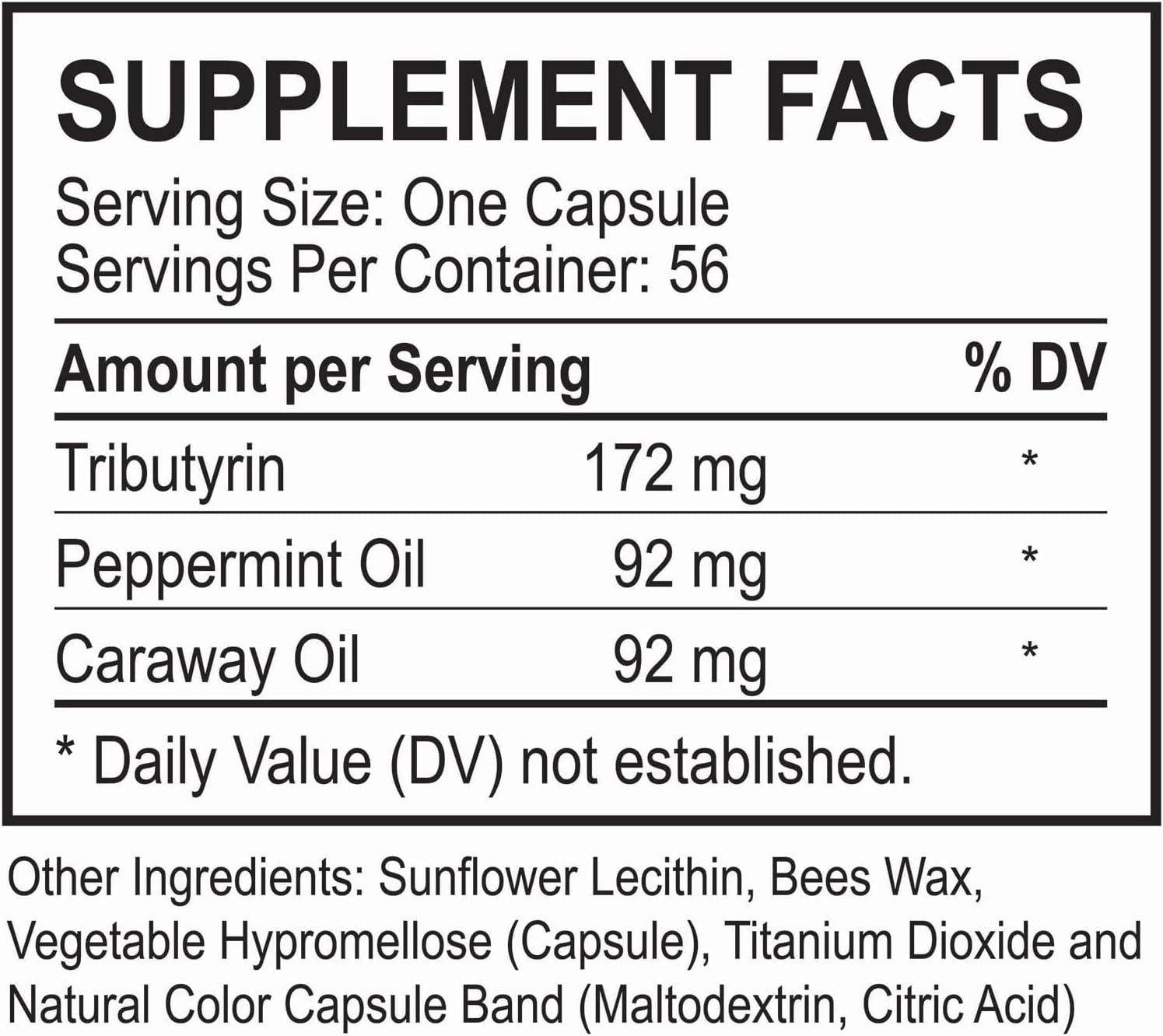 IBHALT Digestive Support Supplement - Peppermint Oil, Caraway Oil ...