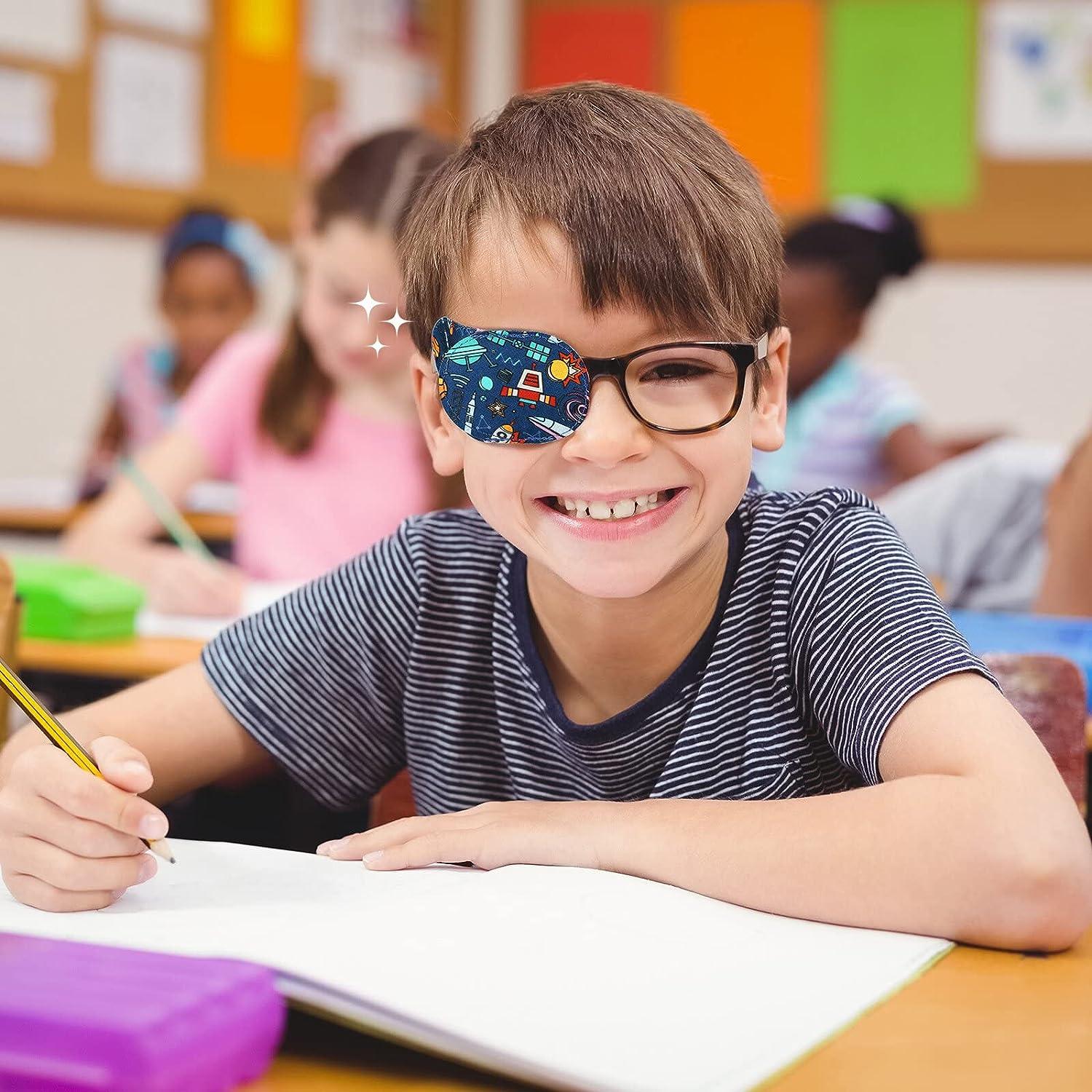 12-Piece Colorful Eye Patch Set for Kids - Boys & Girls Glasses Eye Patch Cover - Adorable ...