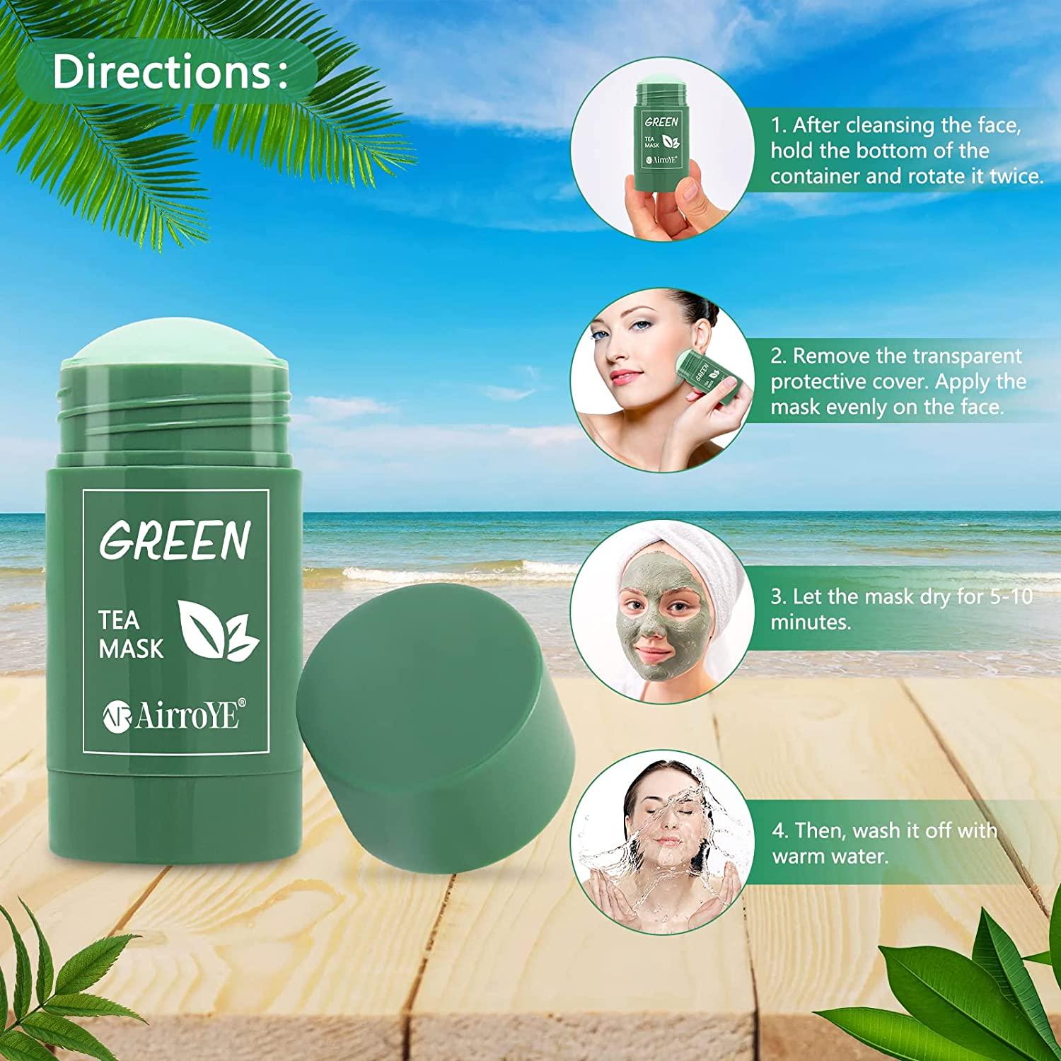 Green Tea Stick Mask - Natural Deep Cleansing & Hydrating Formula for ...