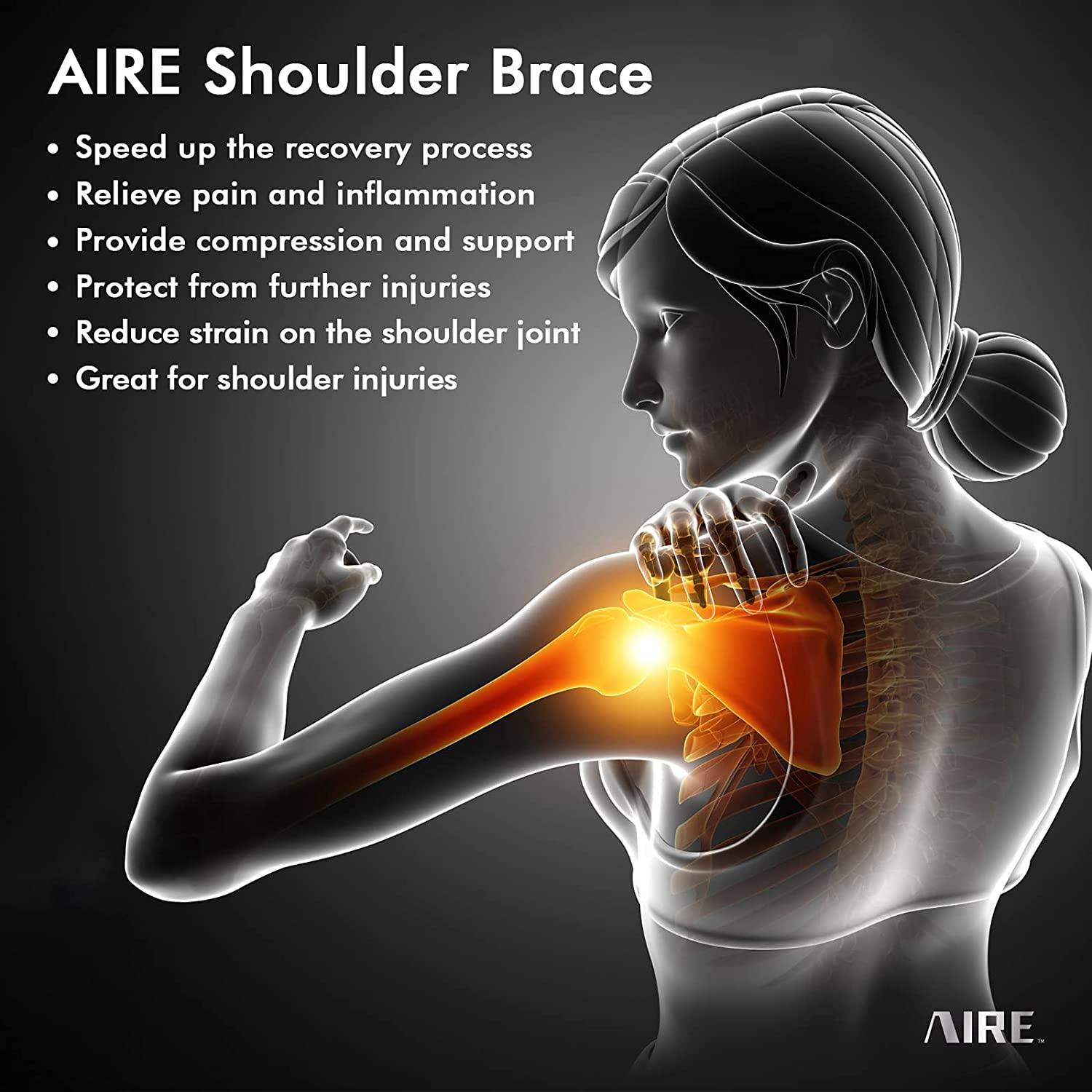 Adjustable Shoulder Brace for Rotator Cuff & AC Joint Pain Relief ...