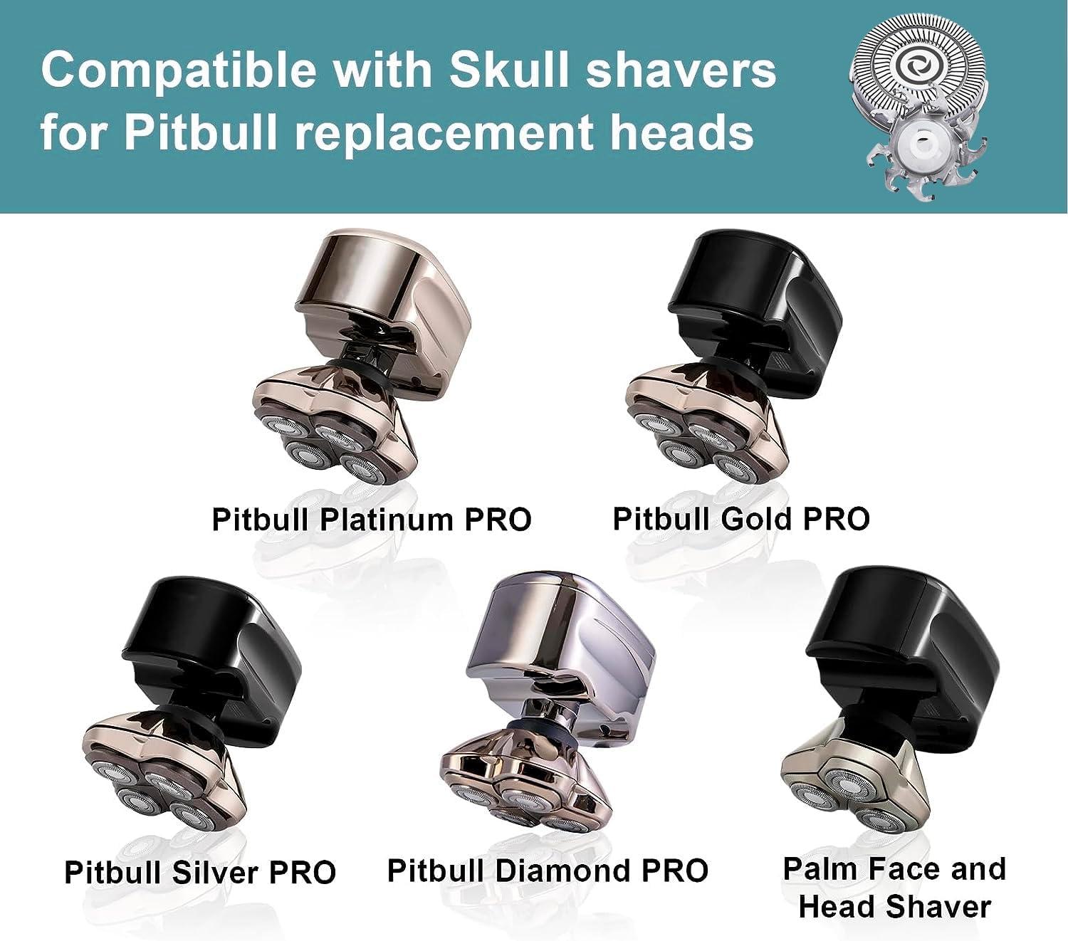 Shaver Replacement Heads for Skull Shaver Pitbull Gold Pro & Platinum Pro - 8PCS | Buy Now with ...