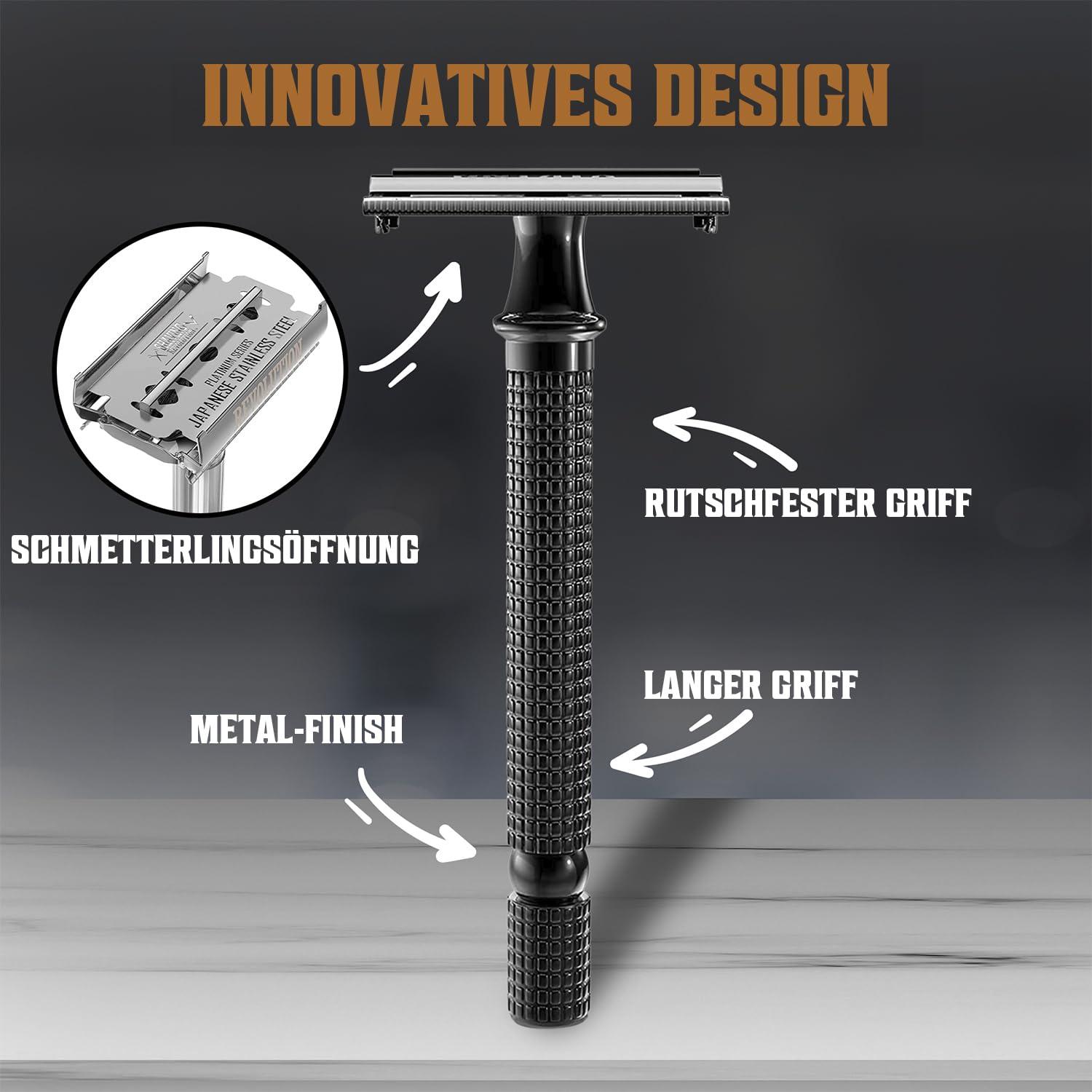 Shaving Revolution Razor Plane Set - Stainless Steel Safety Razor with ...