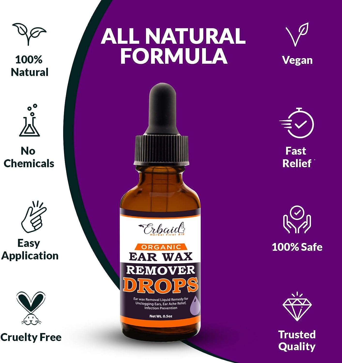 Organic Ear Wax Removal Drops | Natural Ear Cleaner Oil for Kids ...