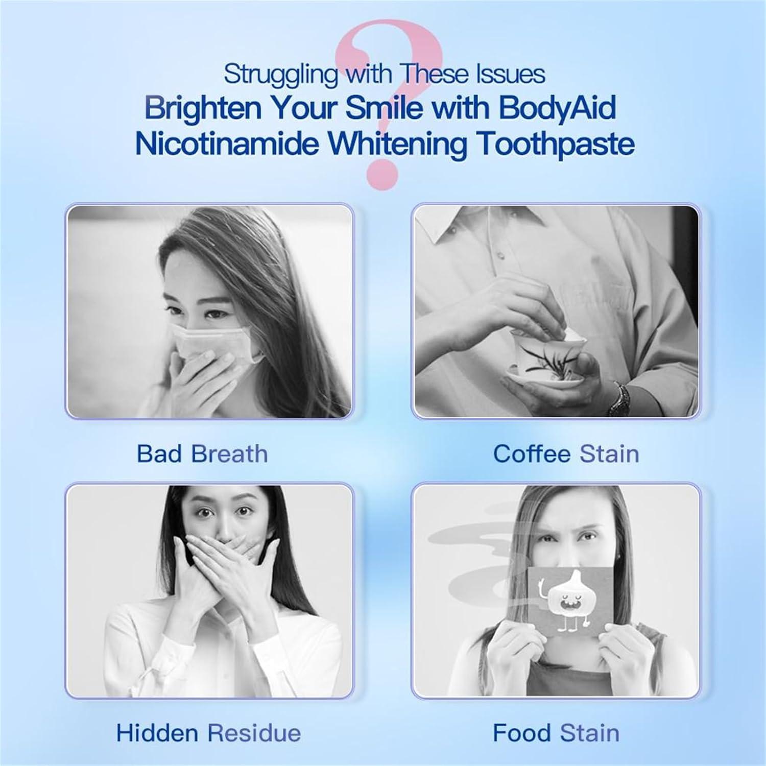 BodyAccel Nicotinamide Dazzle White Toothpaste | Intensive Whitening ...