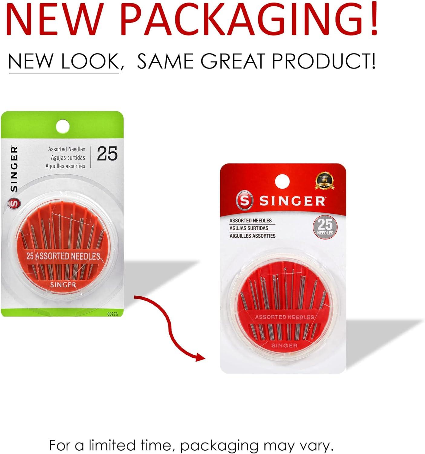 SINGER 00276 Compact 25-Count Hand Needles Assorted Set - 25 Needles ...