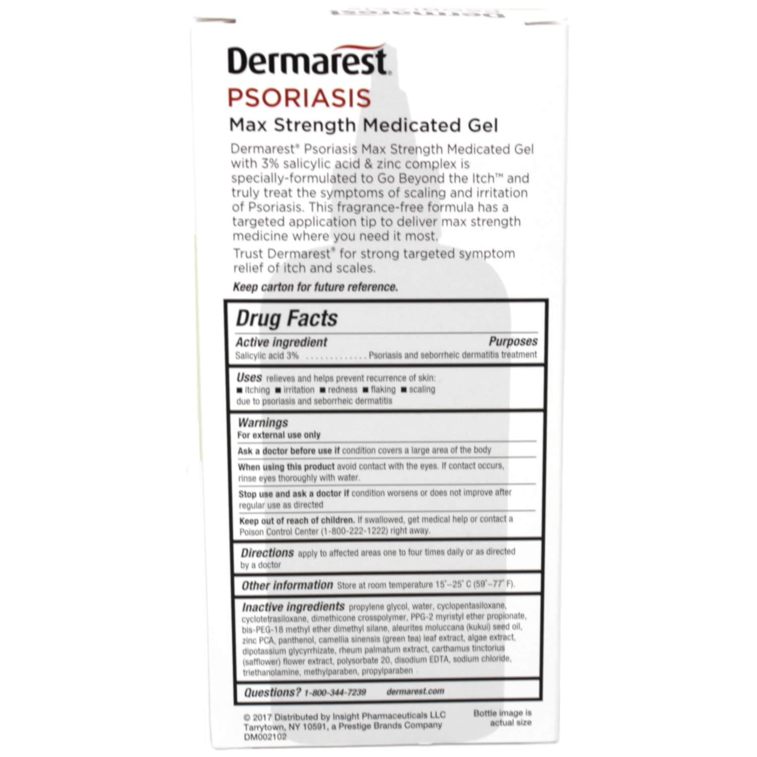 Dermarest Psoriasis Max Strength Medicated Gel 4oz Skin Treatment | Buy ...