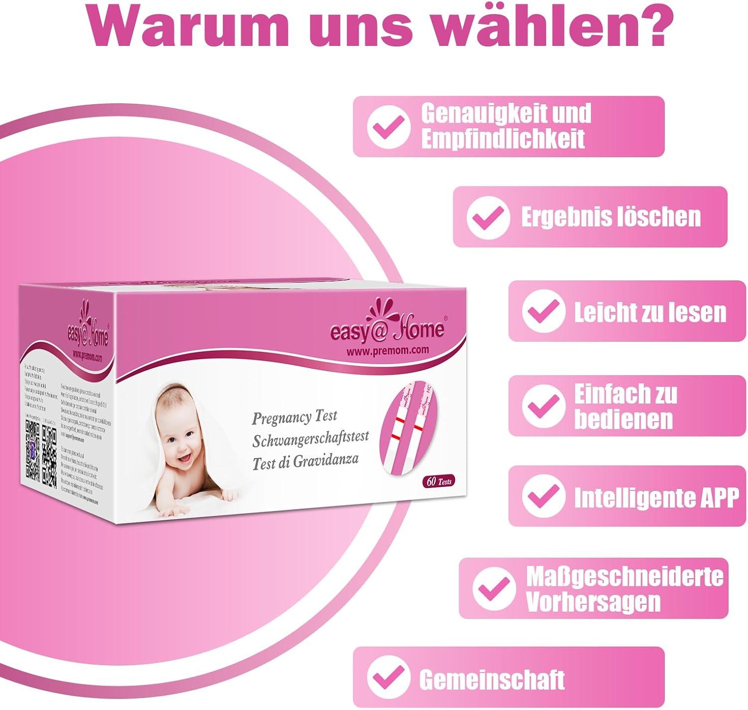 Easy Home 60 Pregnancy Test Strips - Ultra Sensitive Early Detection ...