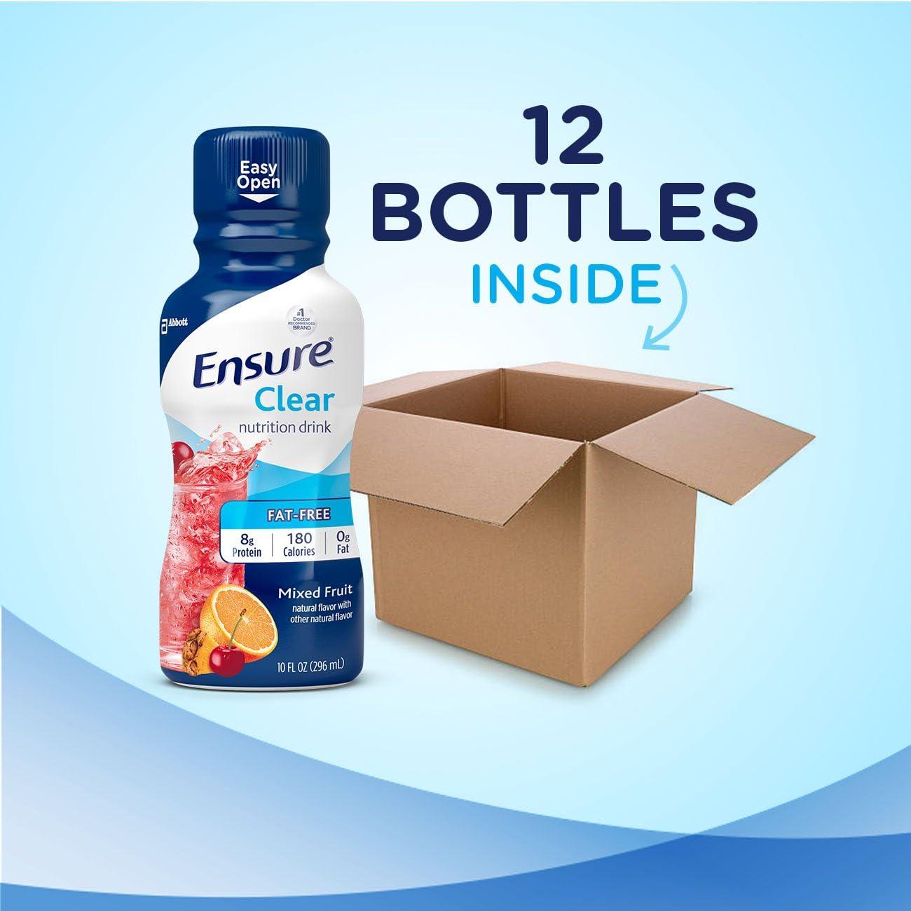 Ensure Clear Nutrition Drink | Mixed Fruit Flavor | 0g Fat, 8g Protein ...
