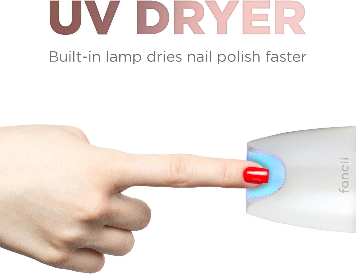 Fancii Electric Manicure & Pedicure Nail File Set with UV Dryer ...