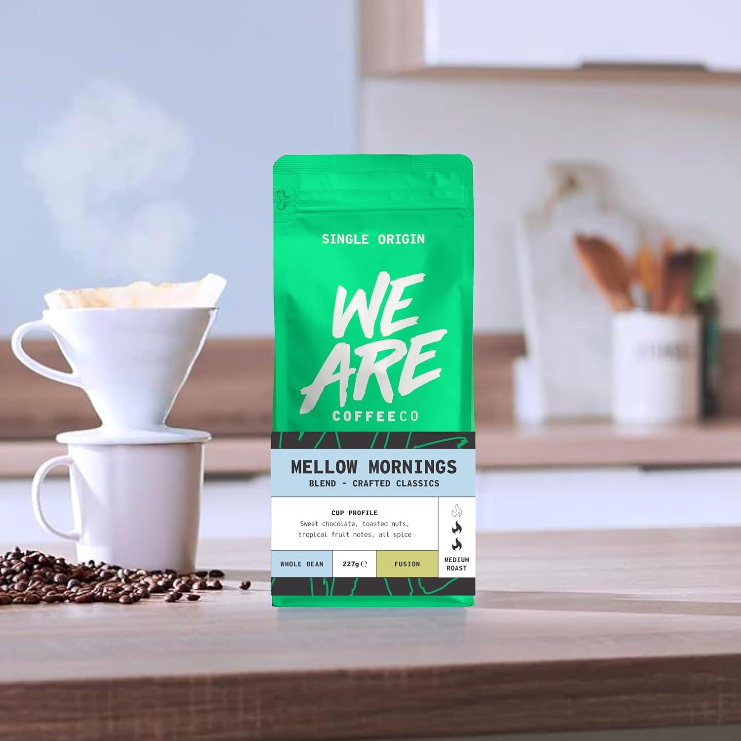 Coffee Beans 1kg Bag Whole Bean Coffee Mellow Mornings Blend Coffee ...