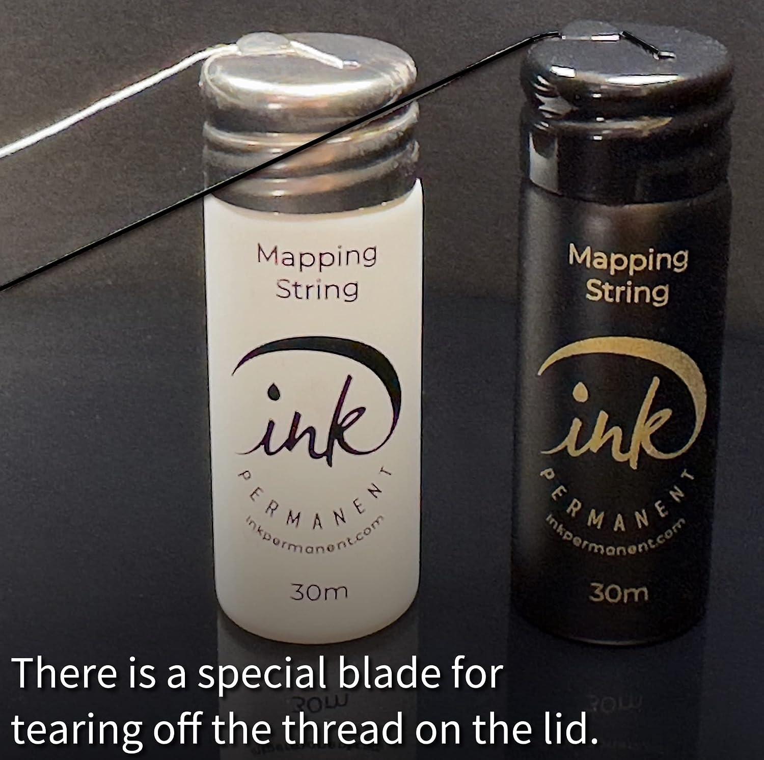 Ink Permanent White Brow Mapping String 100 Ft - Pre-Inked for ...