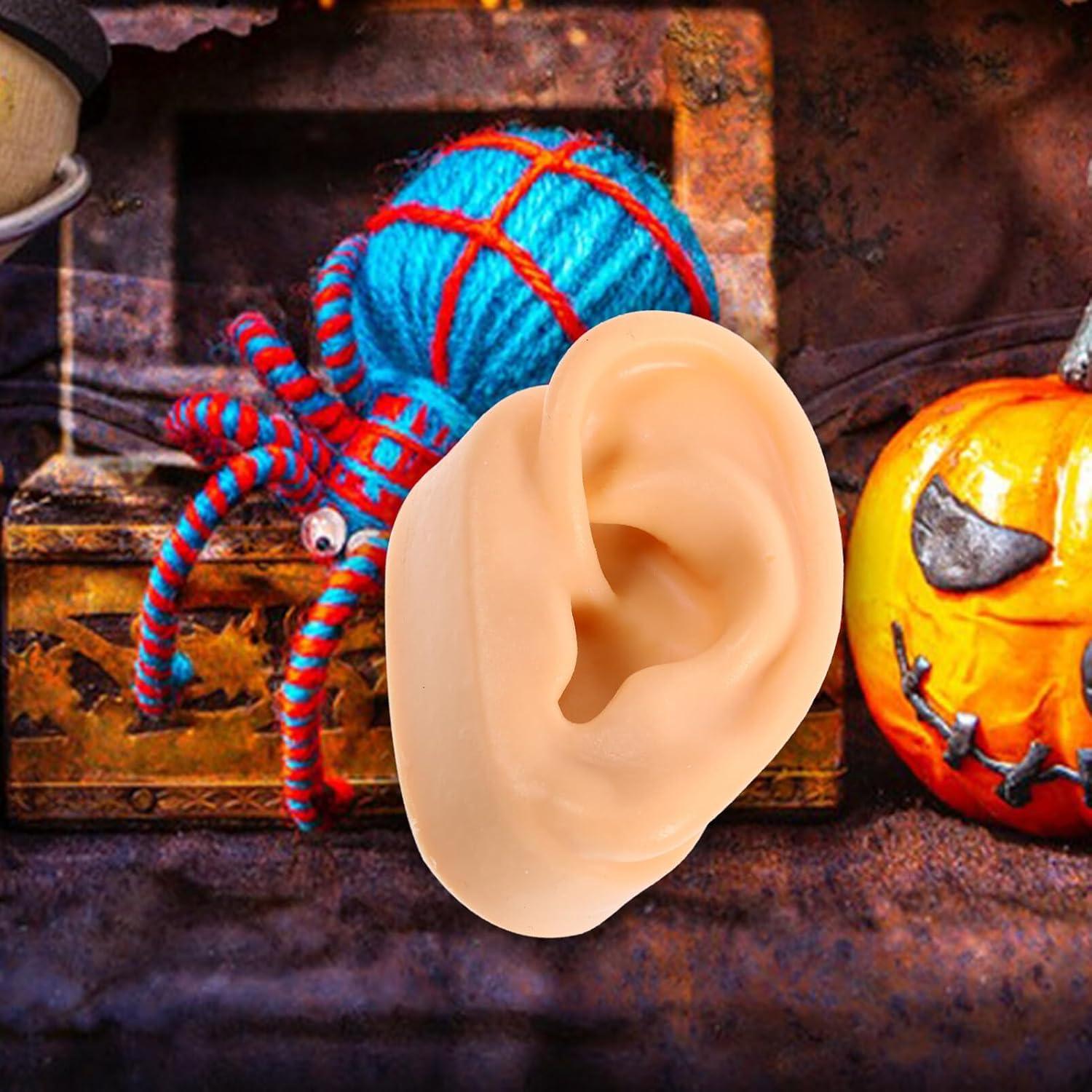 Safigle Silicone Human Ear Model for Piercing Practice | Realistic Fake ...
