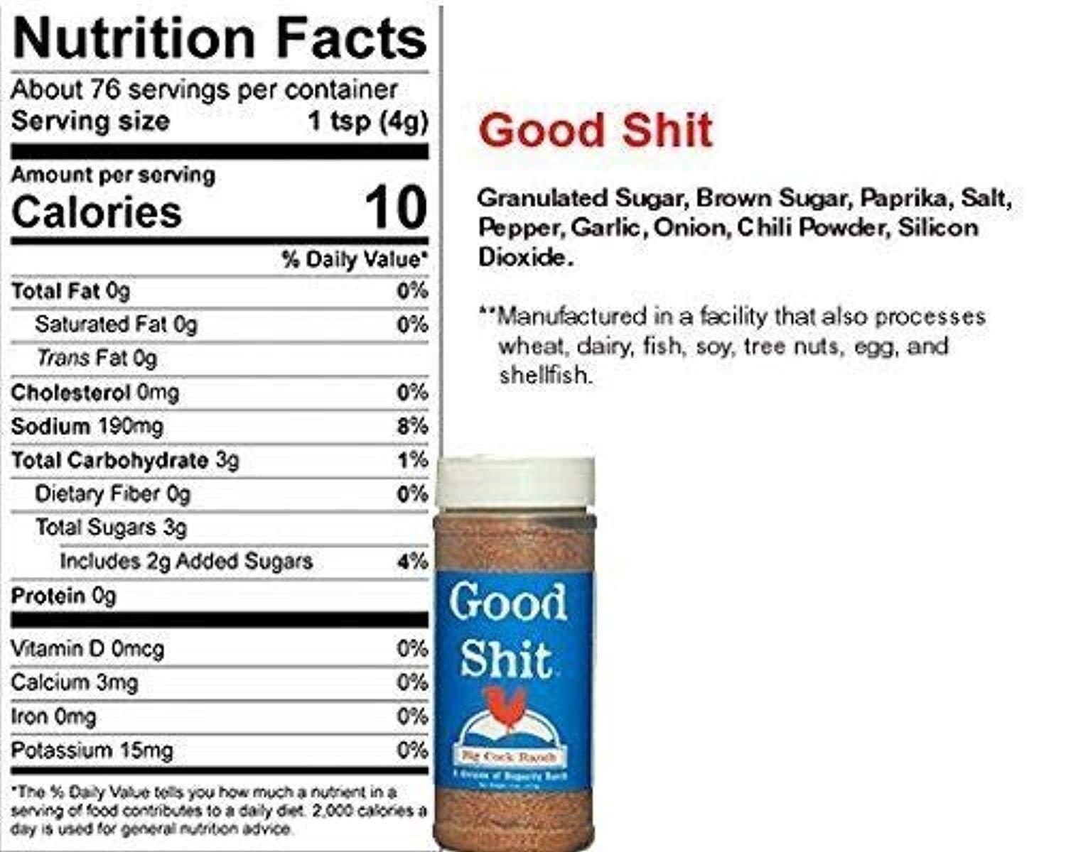 Good Shit Seasoning 11 oz (2 Pack) - Premium Blend for Savory Flavors ...