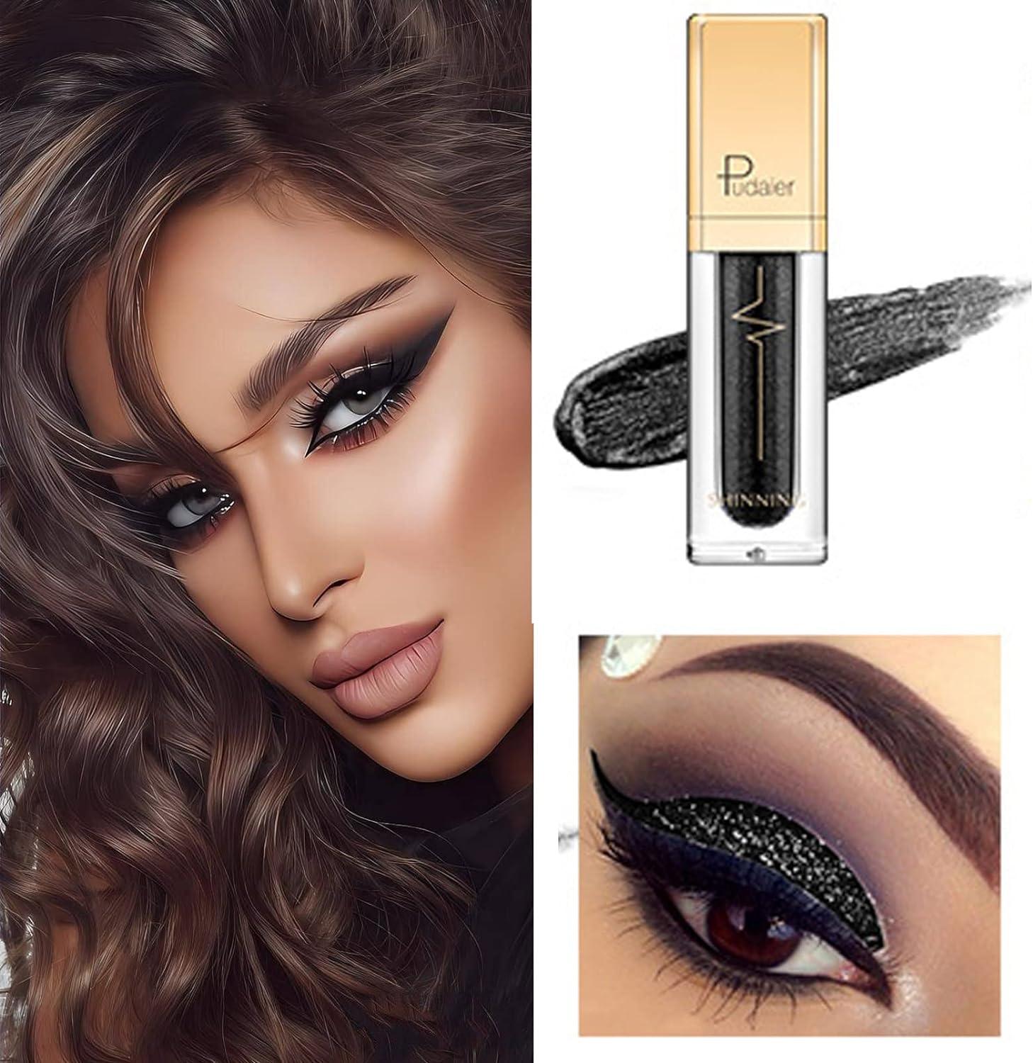 black glitter makeup