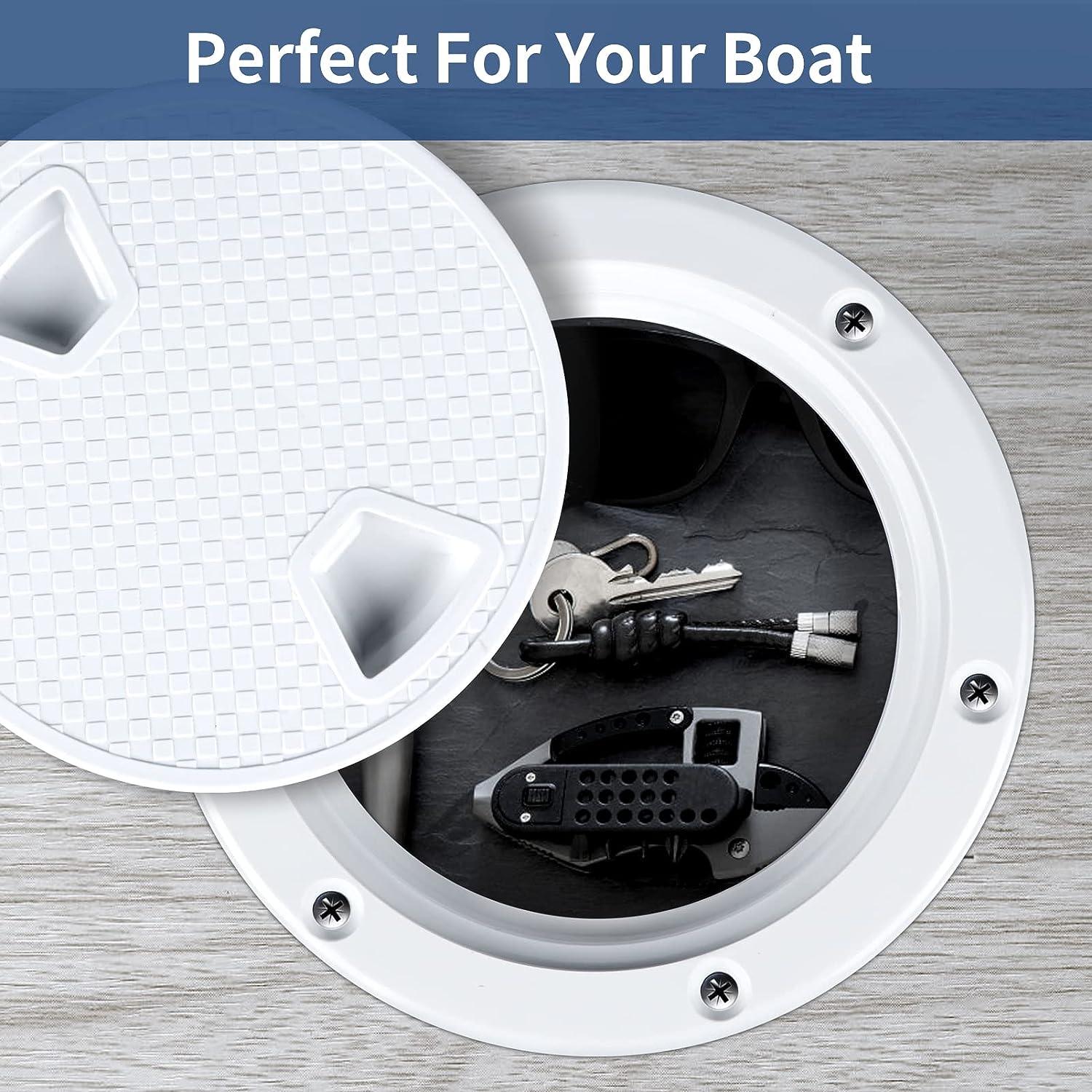 4/6/8 inch White Deck Plate Hatch with Detachable Cover - Non-Slip ...