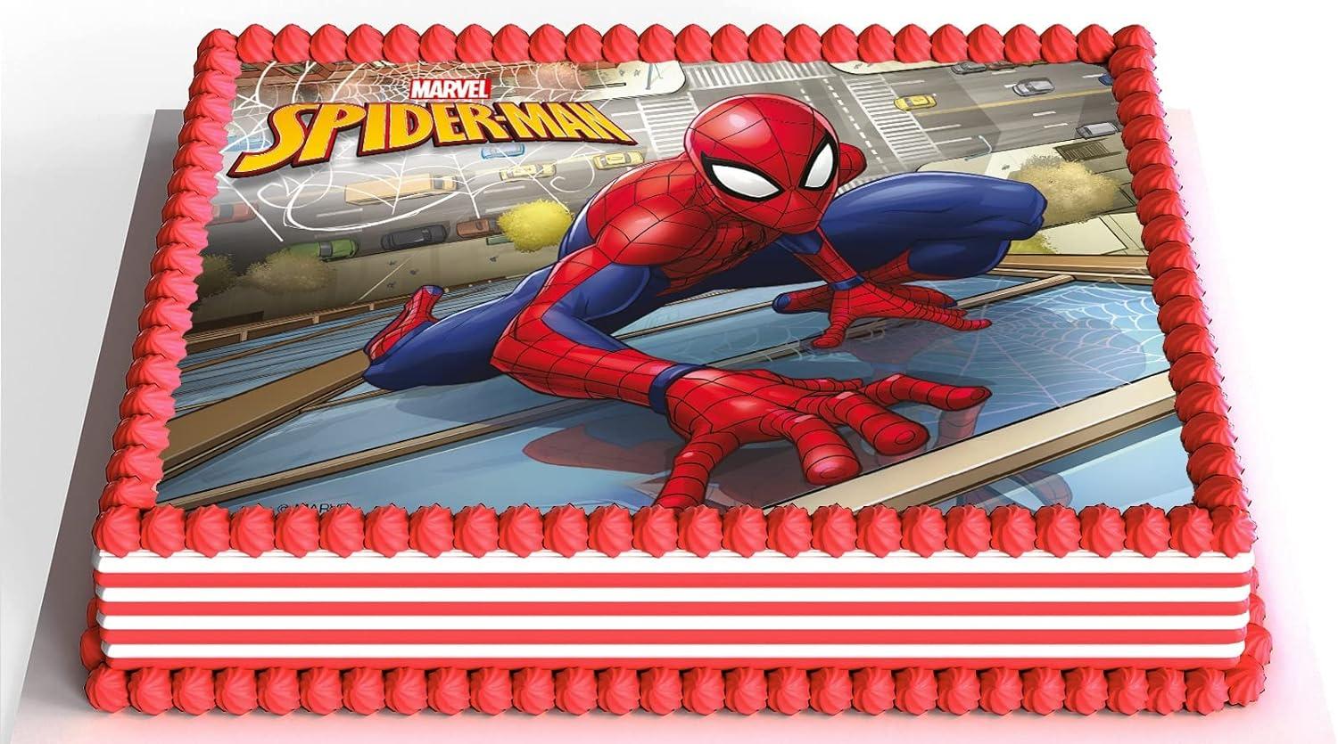 Dekora - Spider-man - Edible Image - Children's Birthday Cake Topper ...