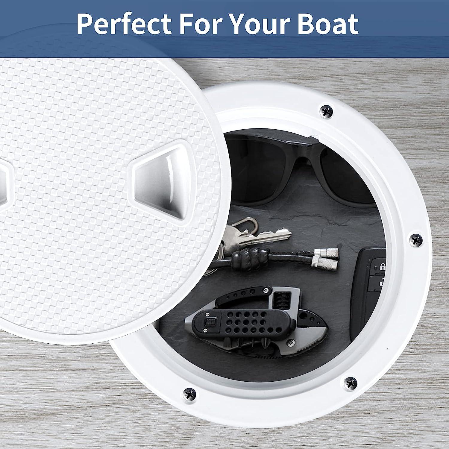Marinebaby 6 Inch White Boat Deck Hatch with Detachable Cover - Access ...