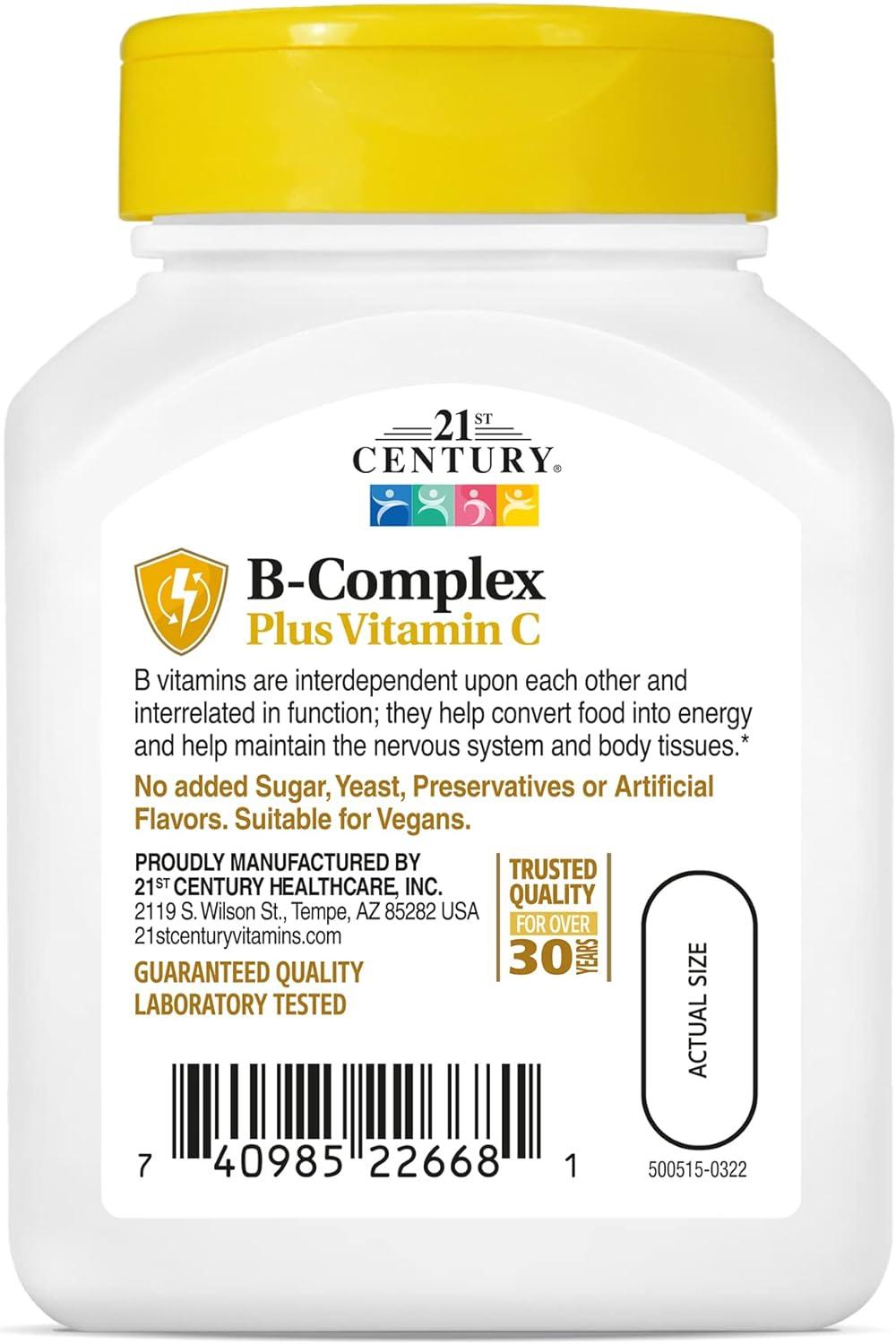 21st Century B Complex Plus Vitamin C Tablets - 100 Count | Buy Now with Express International ...