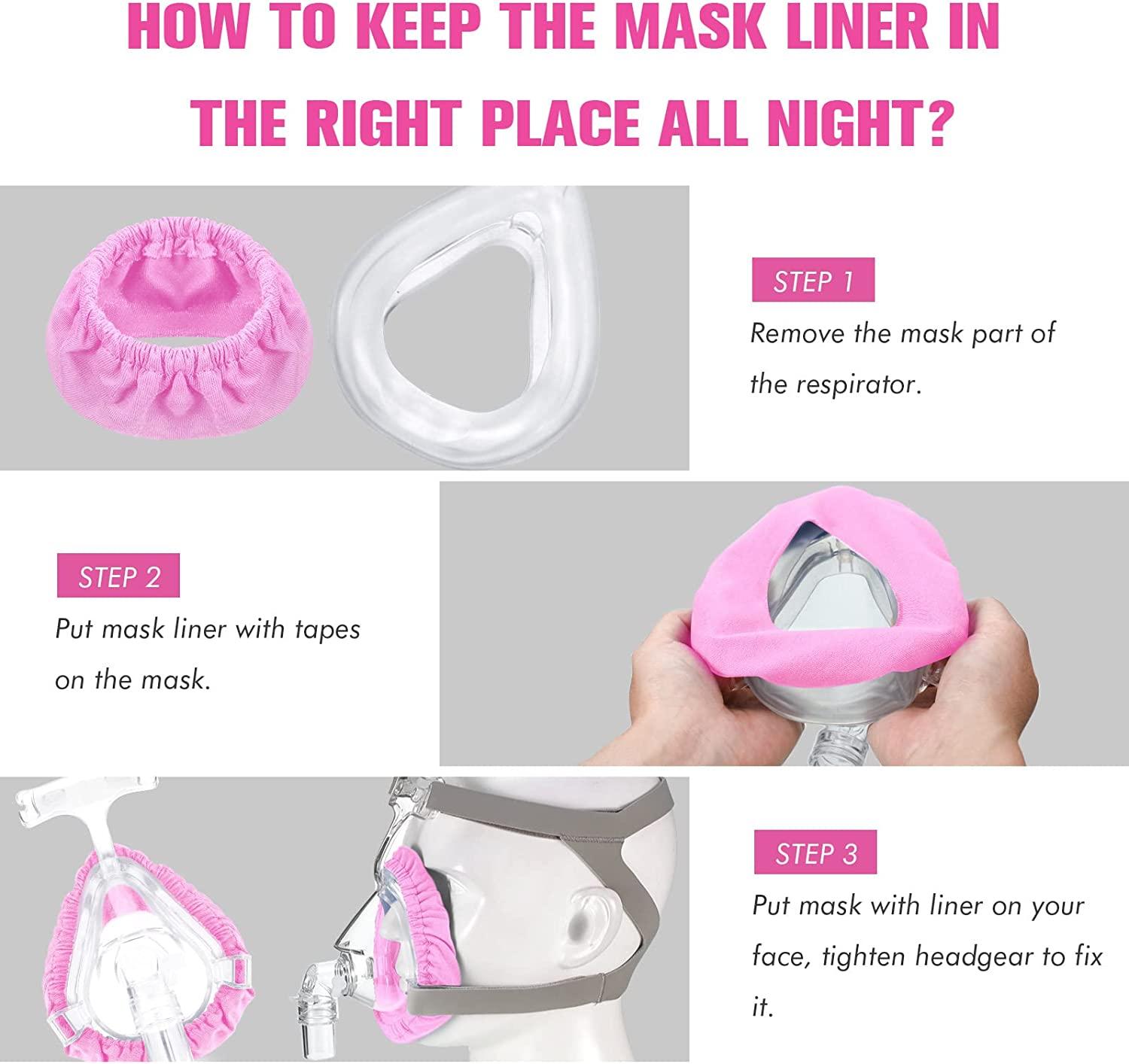 5 Pack Reusable Mask Liners - Reduces Air Leaks and Blisters - Washable ...