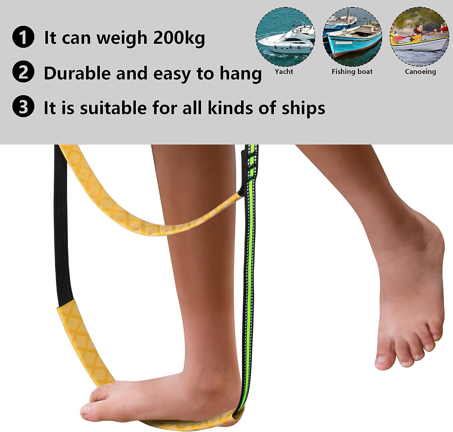 10 Step Boat Rope Ladder | Portable Marine Swim Assist Boarding Ladder ...