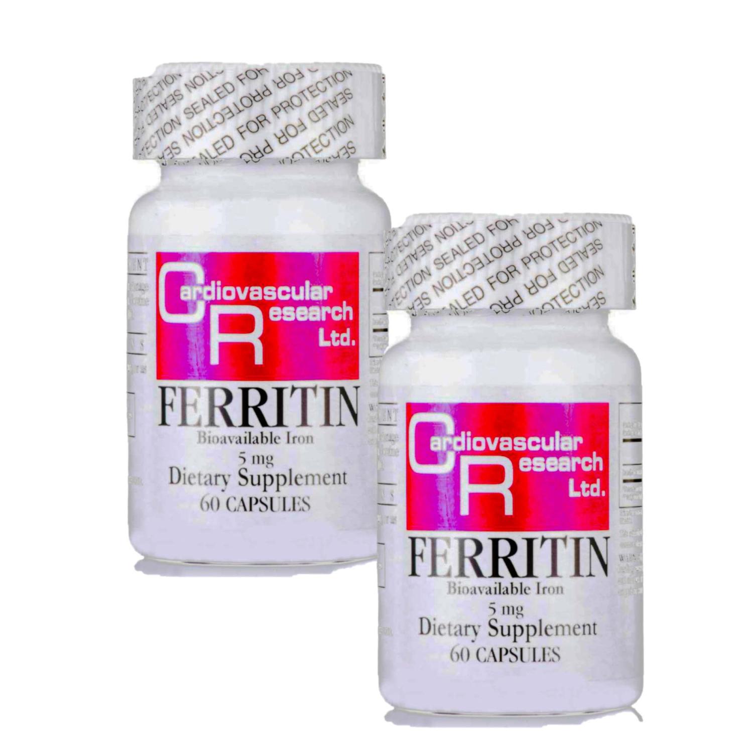Cardiovascular Research Ferritin (Bioavailable Iron) 60 Count - Pack of ...