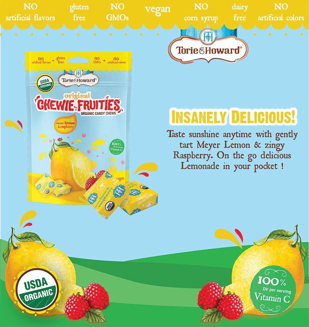 Torie & Howard Chewie Fruities Organic Candy - Lemon & Raspberry 4oz ...