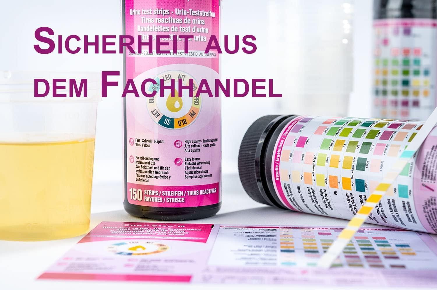 150 One-Step Urine Test Strips - 10 Indicator Health Tests for Urinary ...