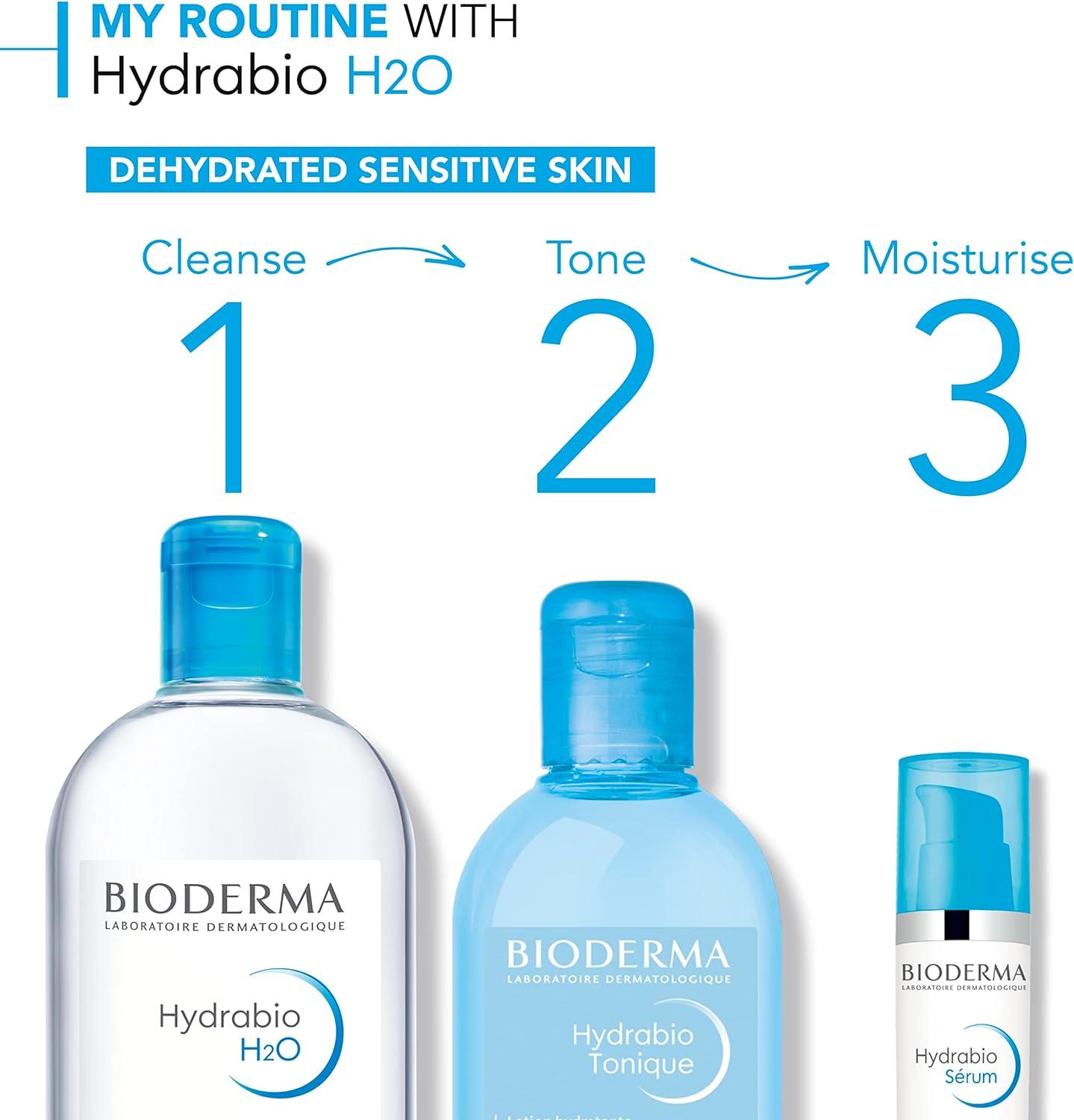 Bioderma Hydrabio H2O 250ml - Gentle Cleansing & Moisturising Micellar ...