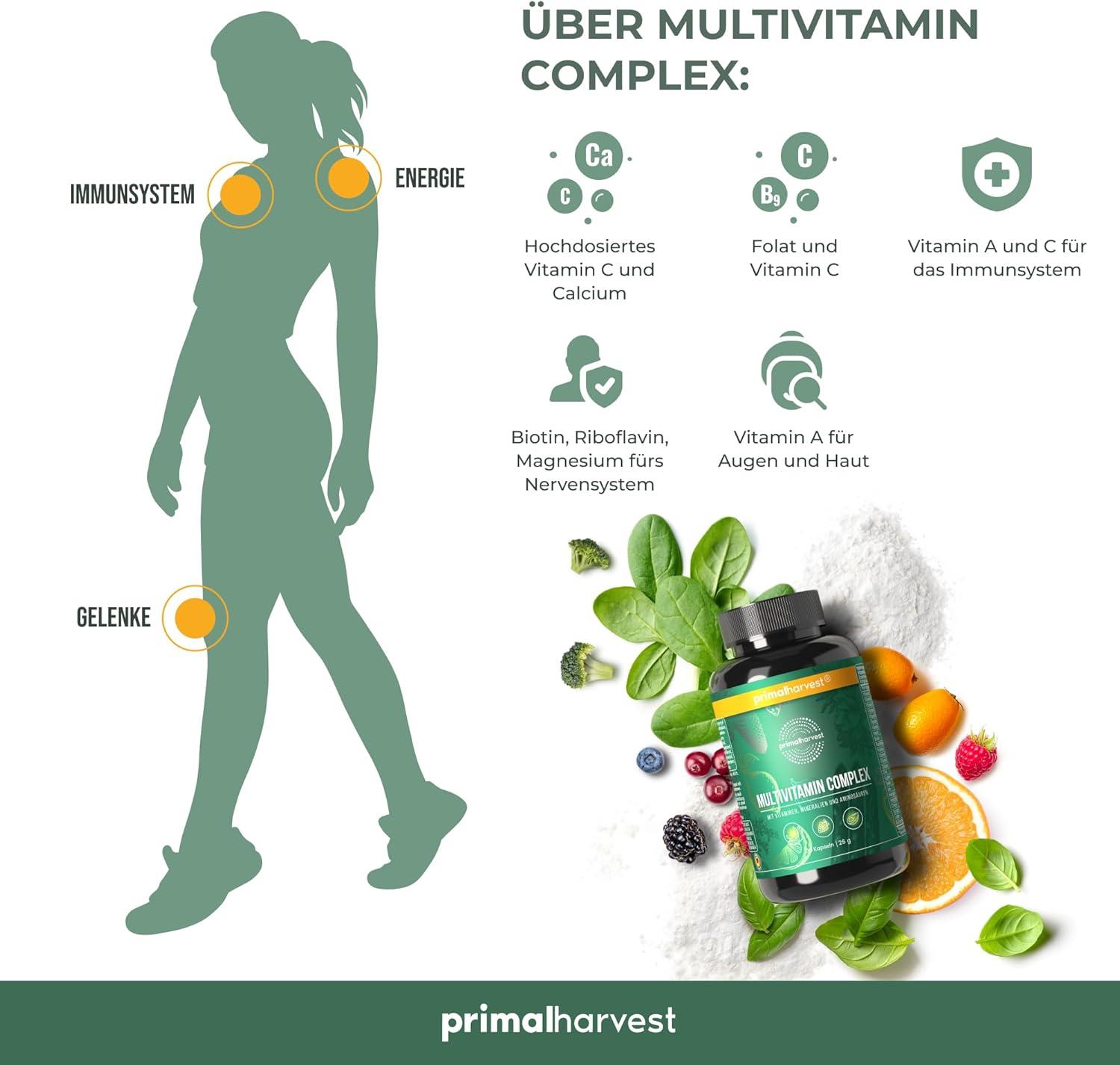 Primal Harvest Multivitamin Tablets - High-Dose Vitamins & Minerals for ...