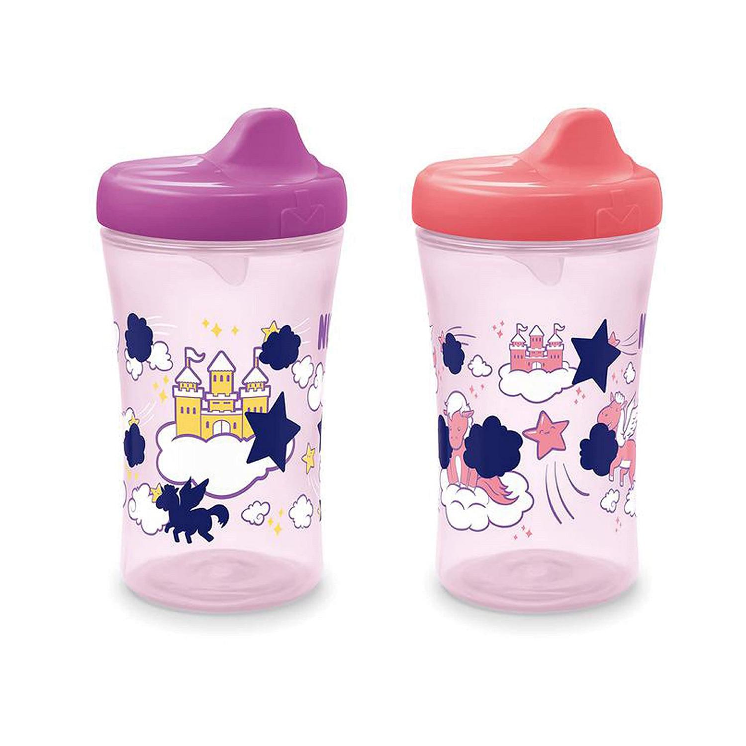 Gerber Graduates 10oz Hard Spout Sippy Cup 2 Pack, Pink/Purple ...