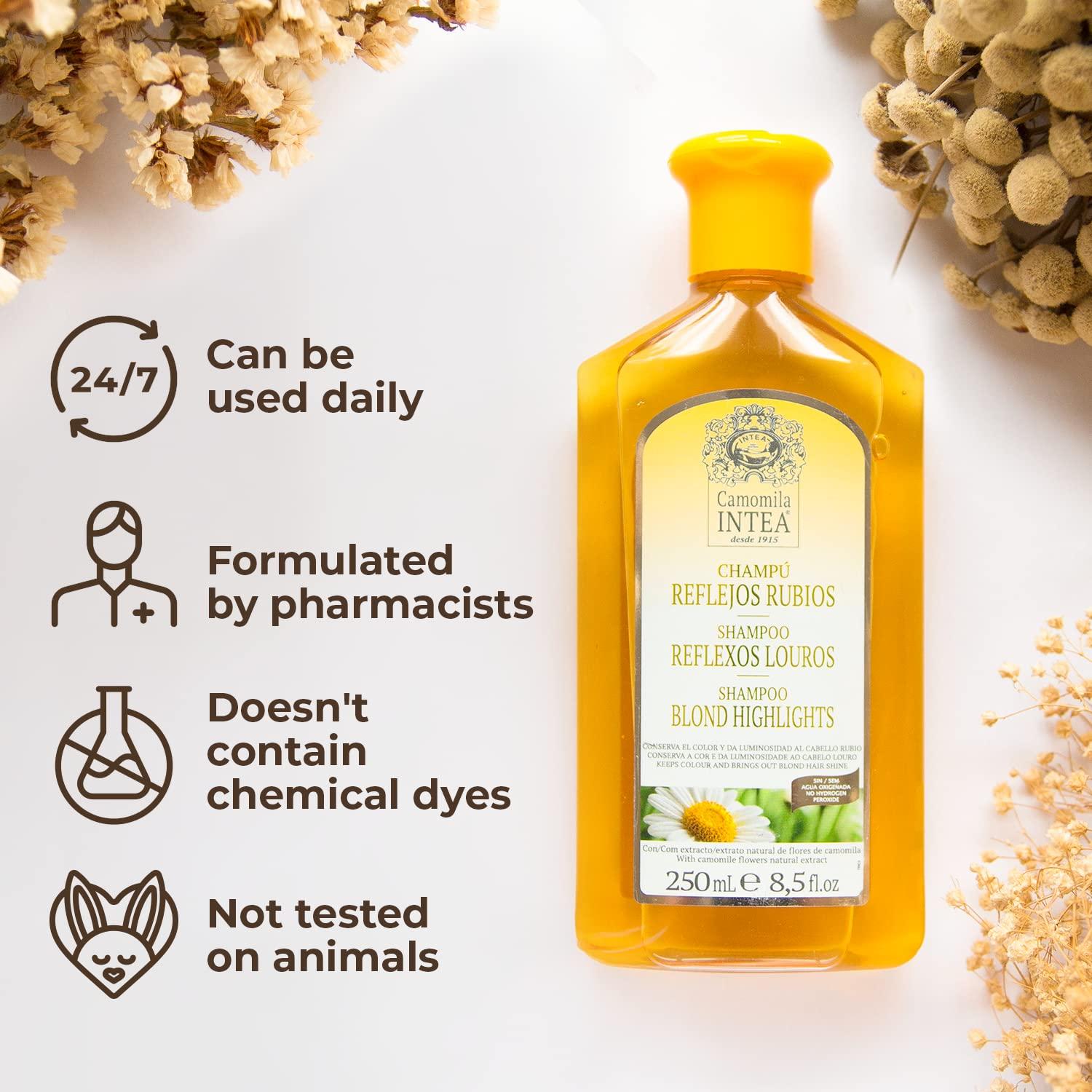 Intea Chamomile Shampoo - Premium Non-Ammonia Blonde Brightening ...