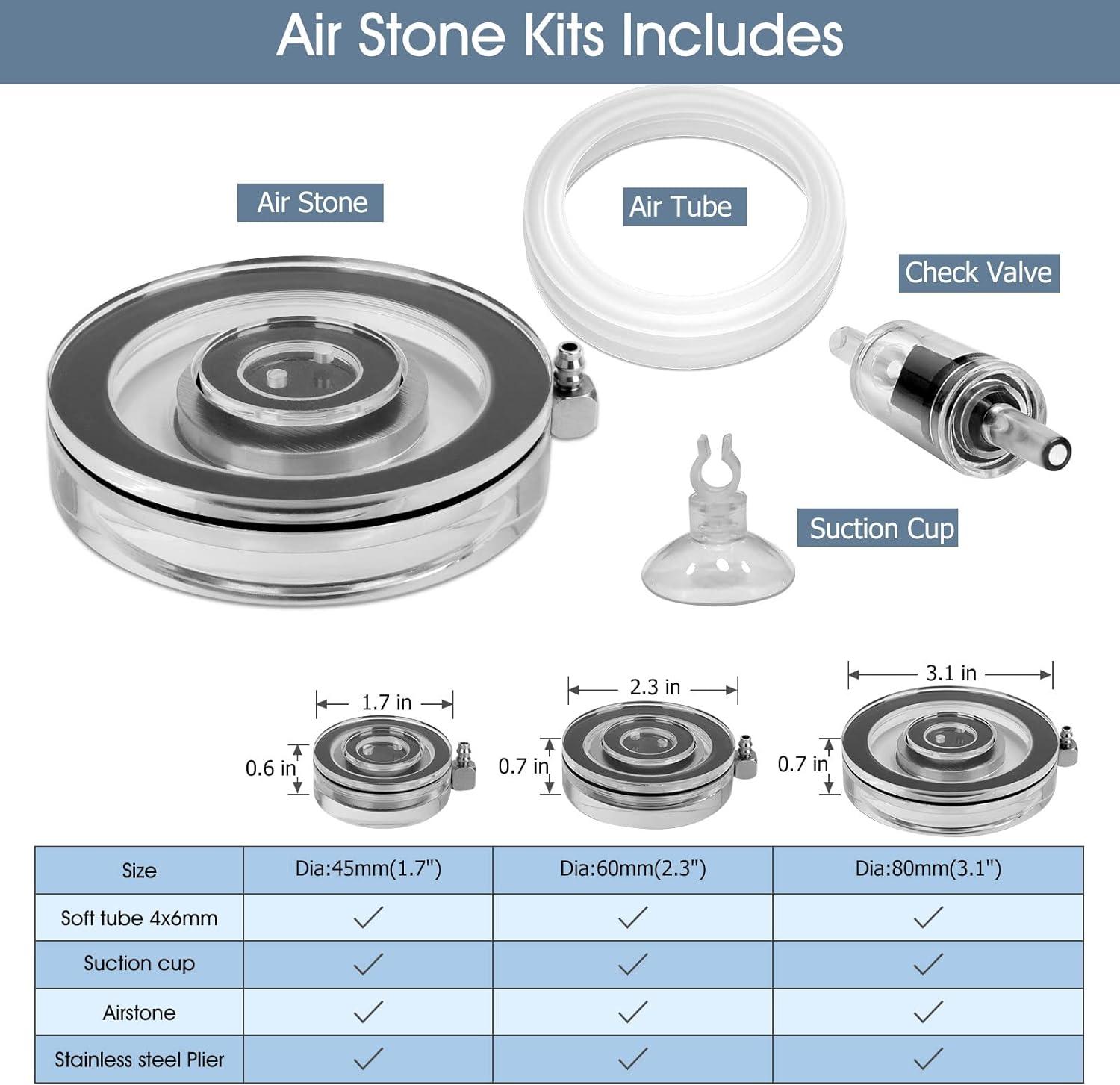 Hygger Air Stones for Aquariums | Ultra-Quiet Acrylic Bubbler Kit with ...