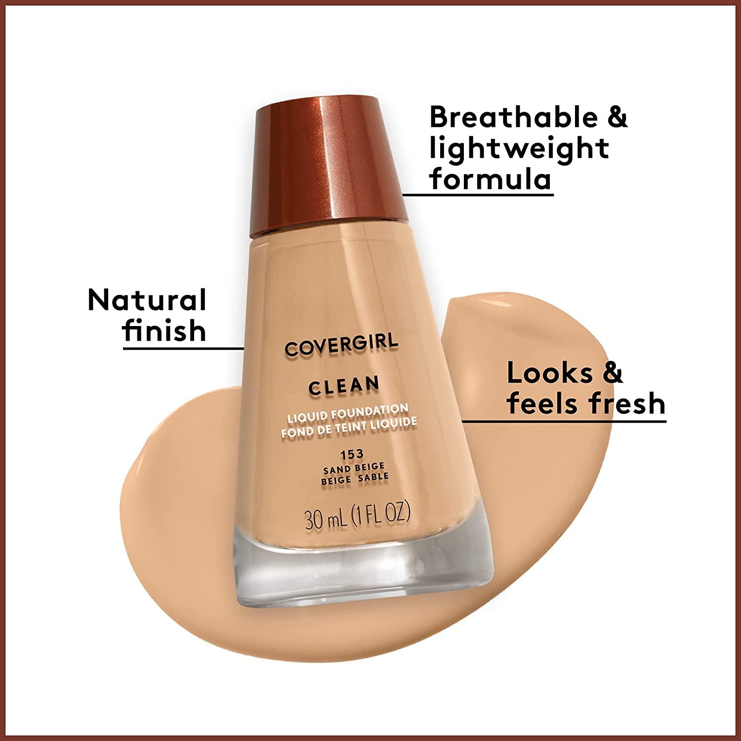 COVERGIRL Clean Makeup Foundation Creamy Natural 120 1 oz (Packaging ...