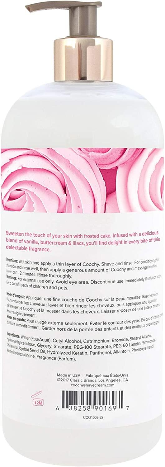 Coochy Frosted Cake Shave Cream 32oz | Sensitive Skin Formula with ...