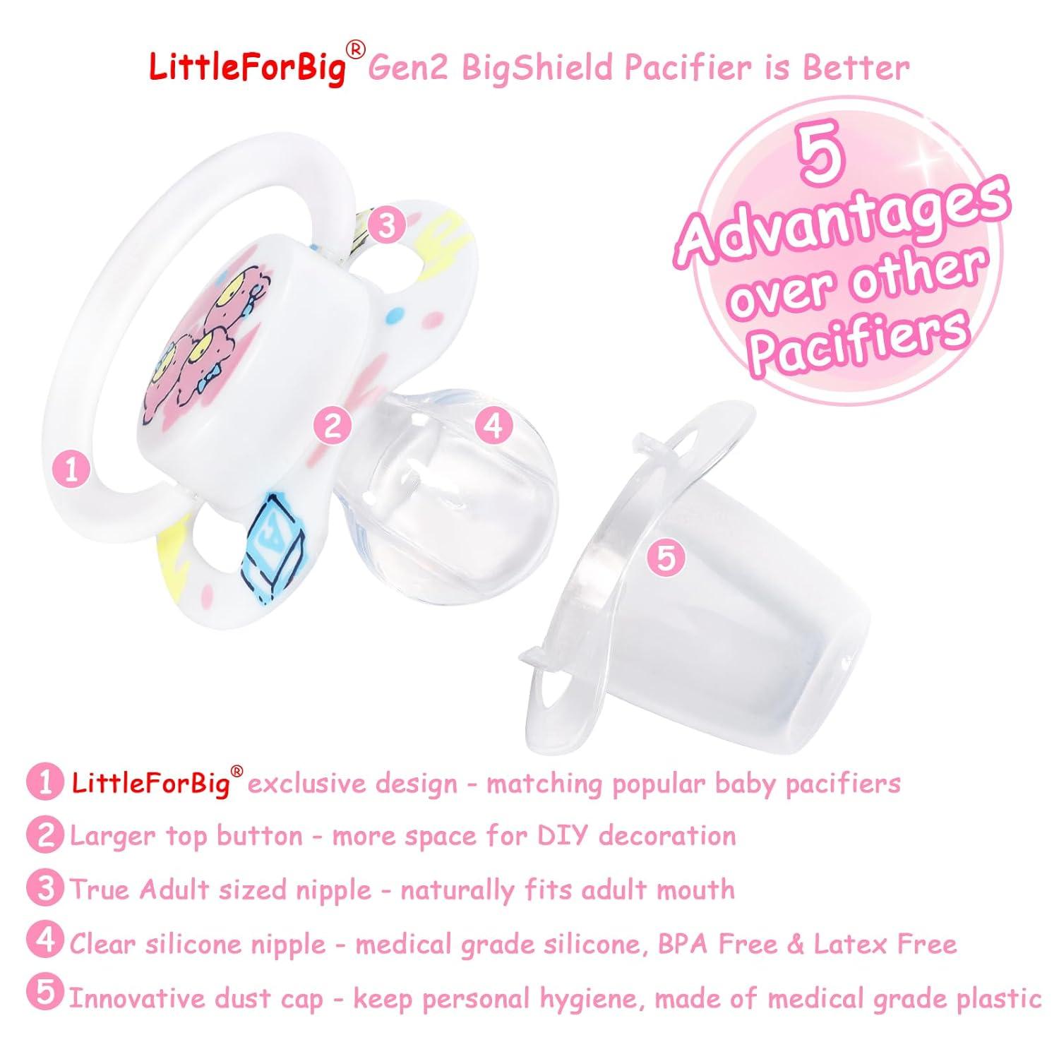 LittleForBig Large Shield Pacifier Generation II - Vintage Baby Pattern ...